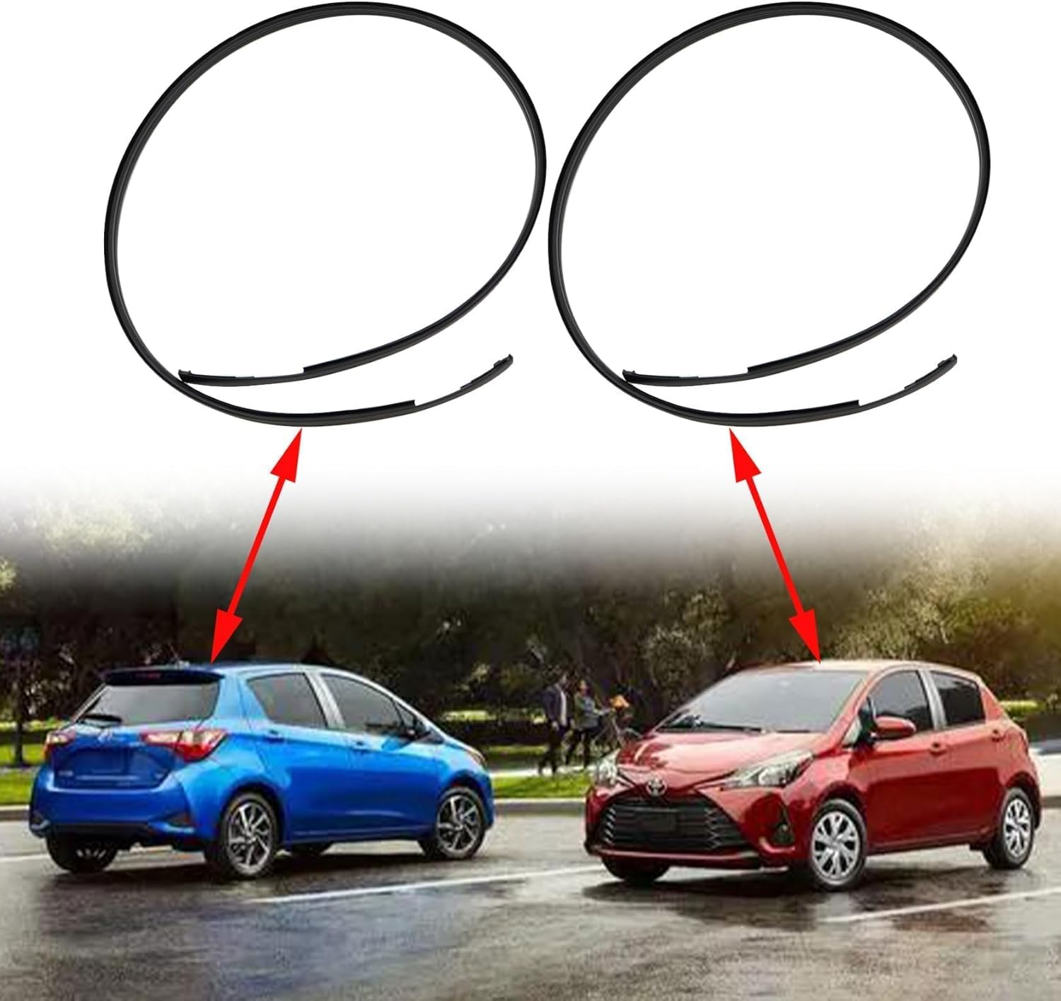 FZJDSD 7555152160 7555252140 Black Left & Right Roof Trim Molding Kit ...
