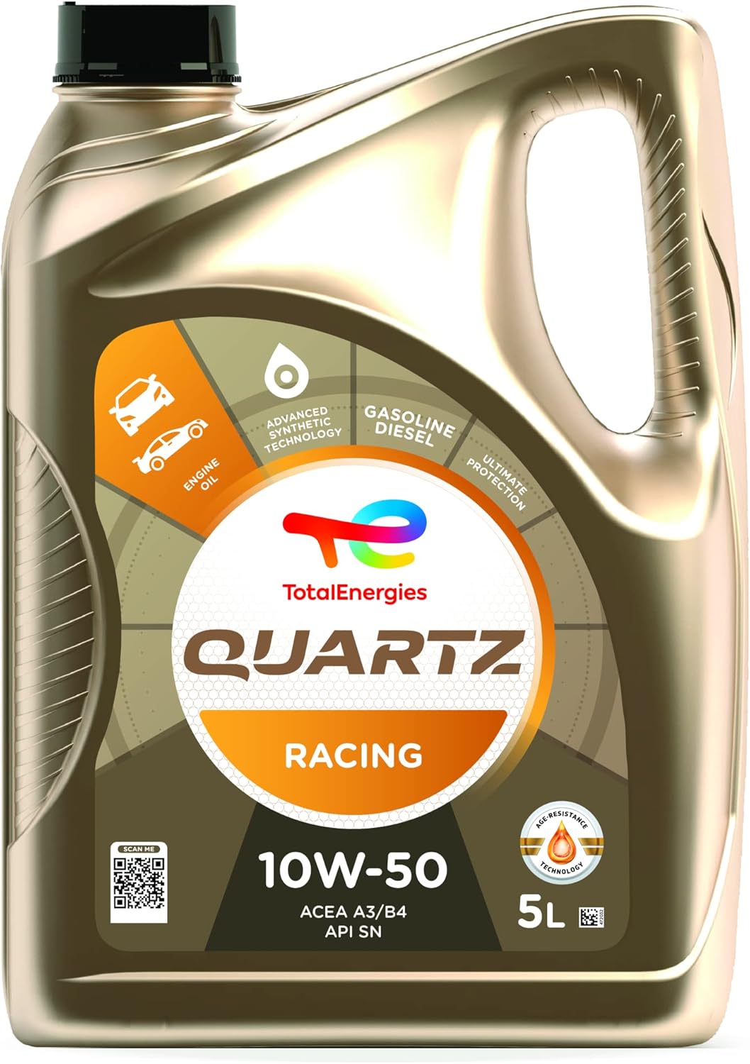 TotalEnergies Quartz Racing 10W50 Engine Oil ACEA A3/B4, API CF/SN Age ...