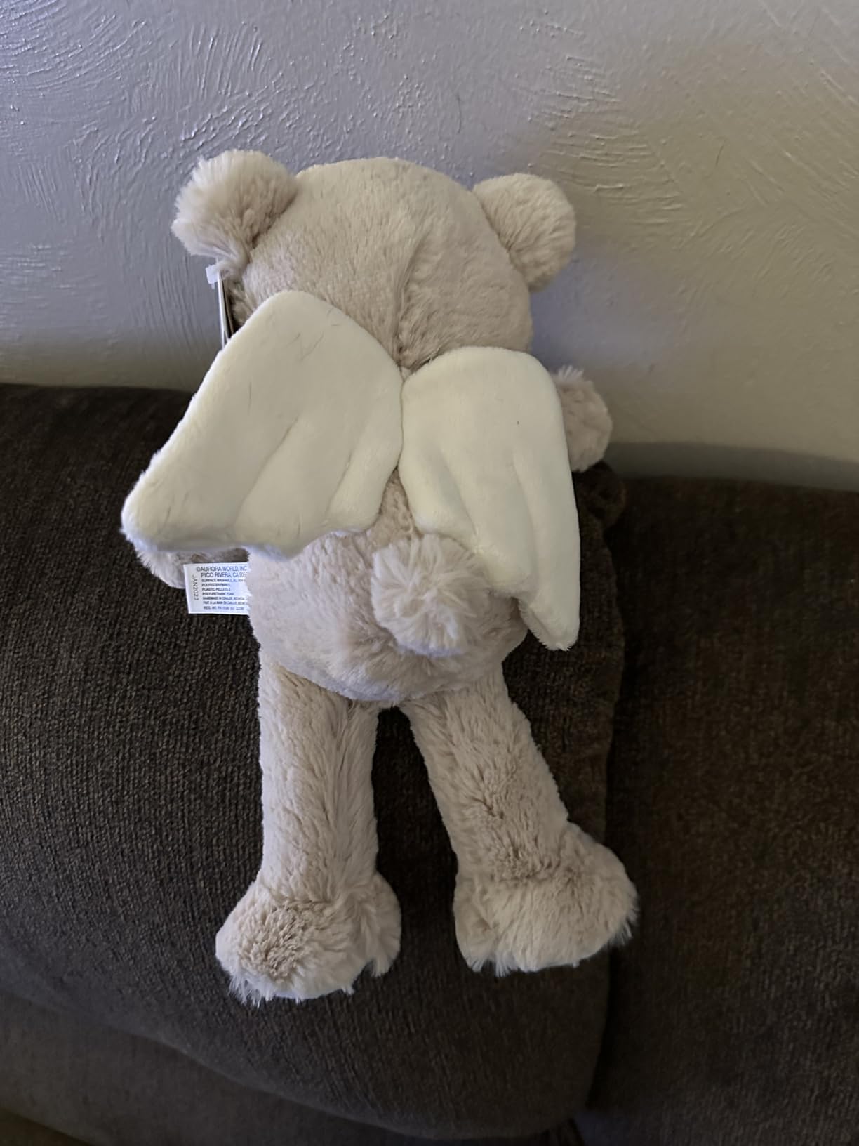 Amazon.com: Aurora® Inspirational Precious Moments™ Guardian Angel Bear ...