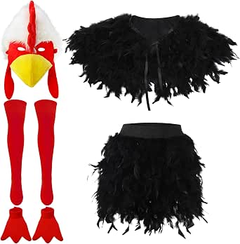 Amazon.com: Liitrsh 5 Pcs Halloween Chicken Costume Women Adult Rooster ...