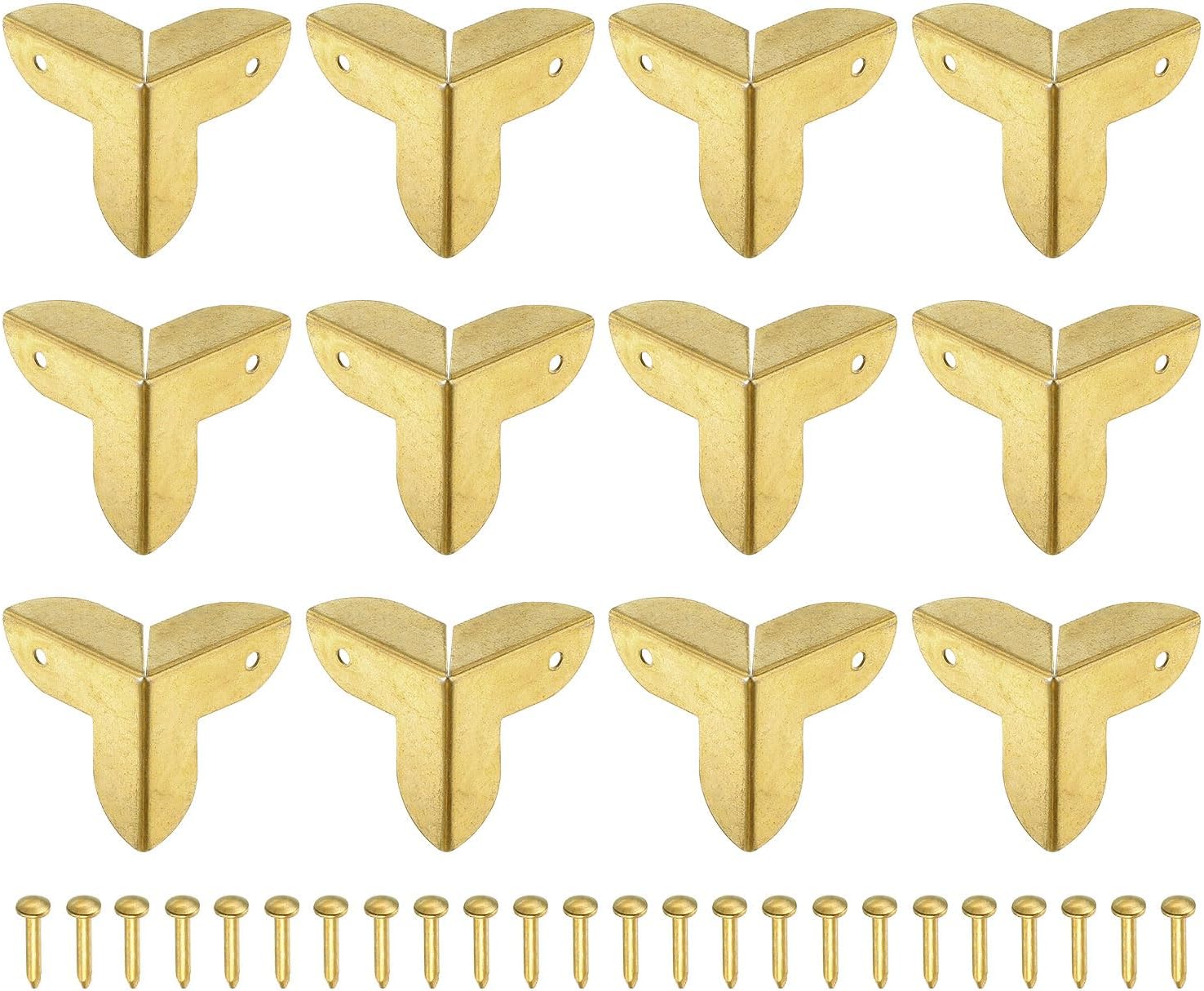 Amazon.com : uxcell 12 Pcs Decorative Box Corner Cover, 21mm Metal Edge ...