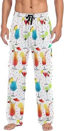 vvfelixl Mens Pajama Pants Alcoholic Cocktail Fruit Men's Pajama ...