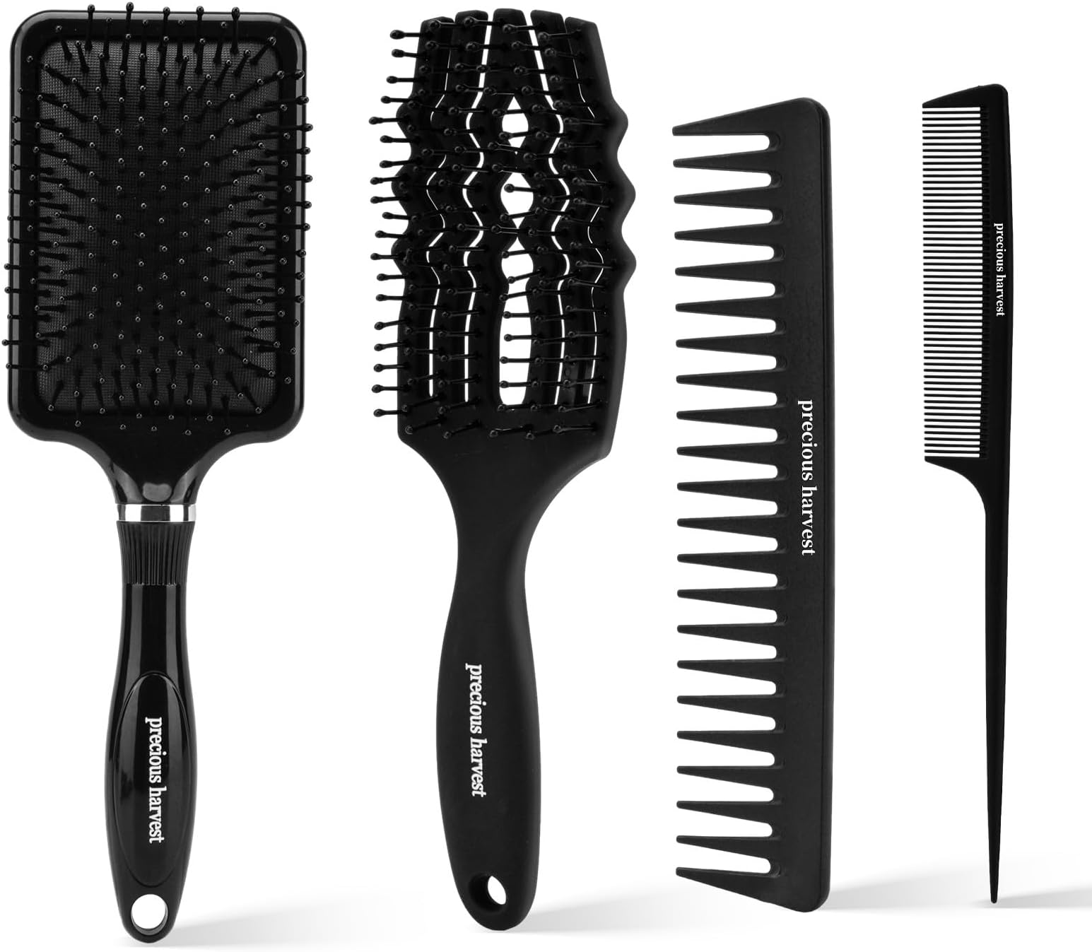Amazon.com : precious harvest Four multi-functional comb sets,Black ...