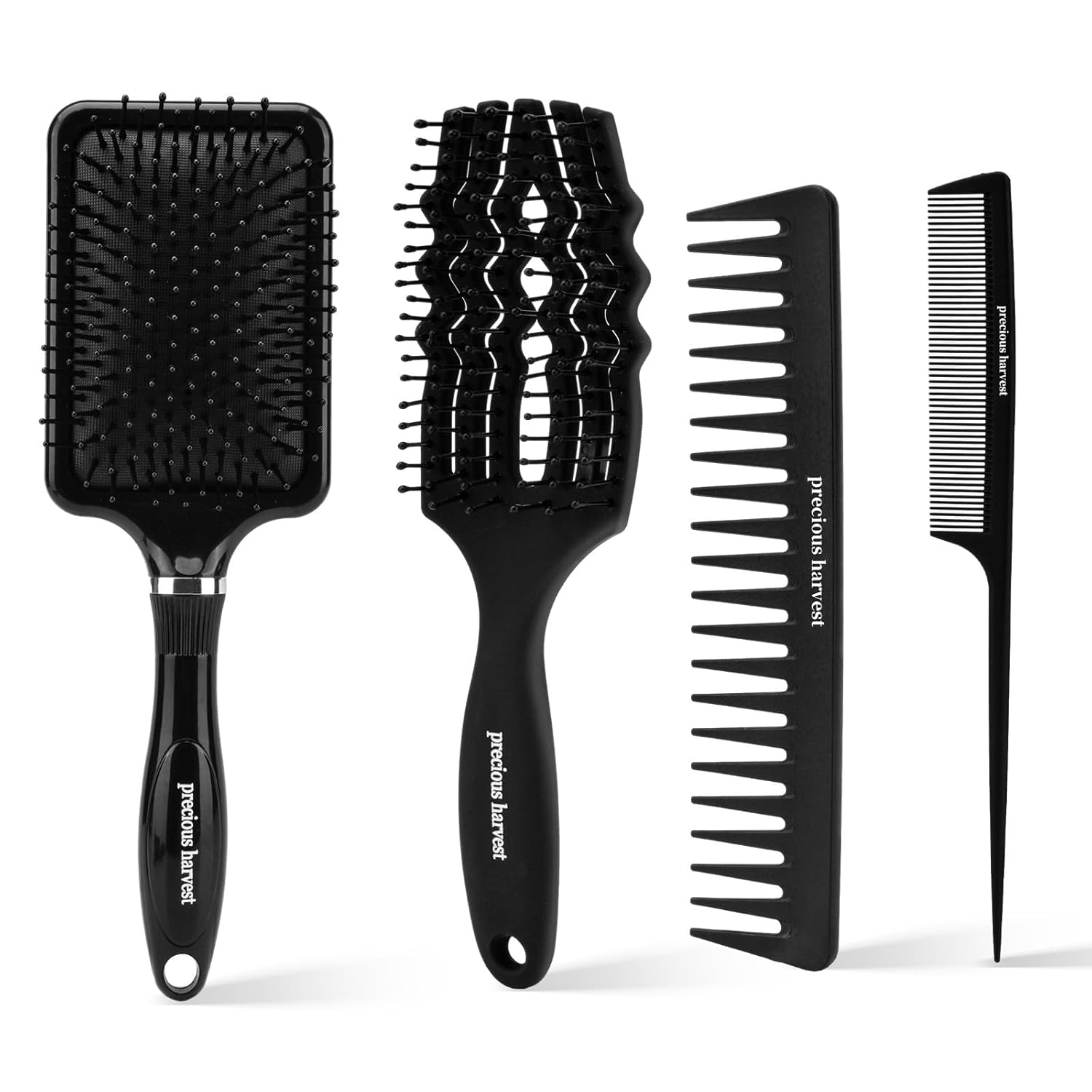 Amazon.com : precious harvest Four multi-functional comb sets,Black ...