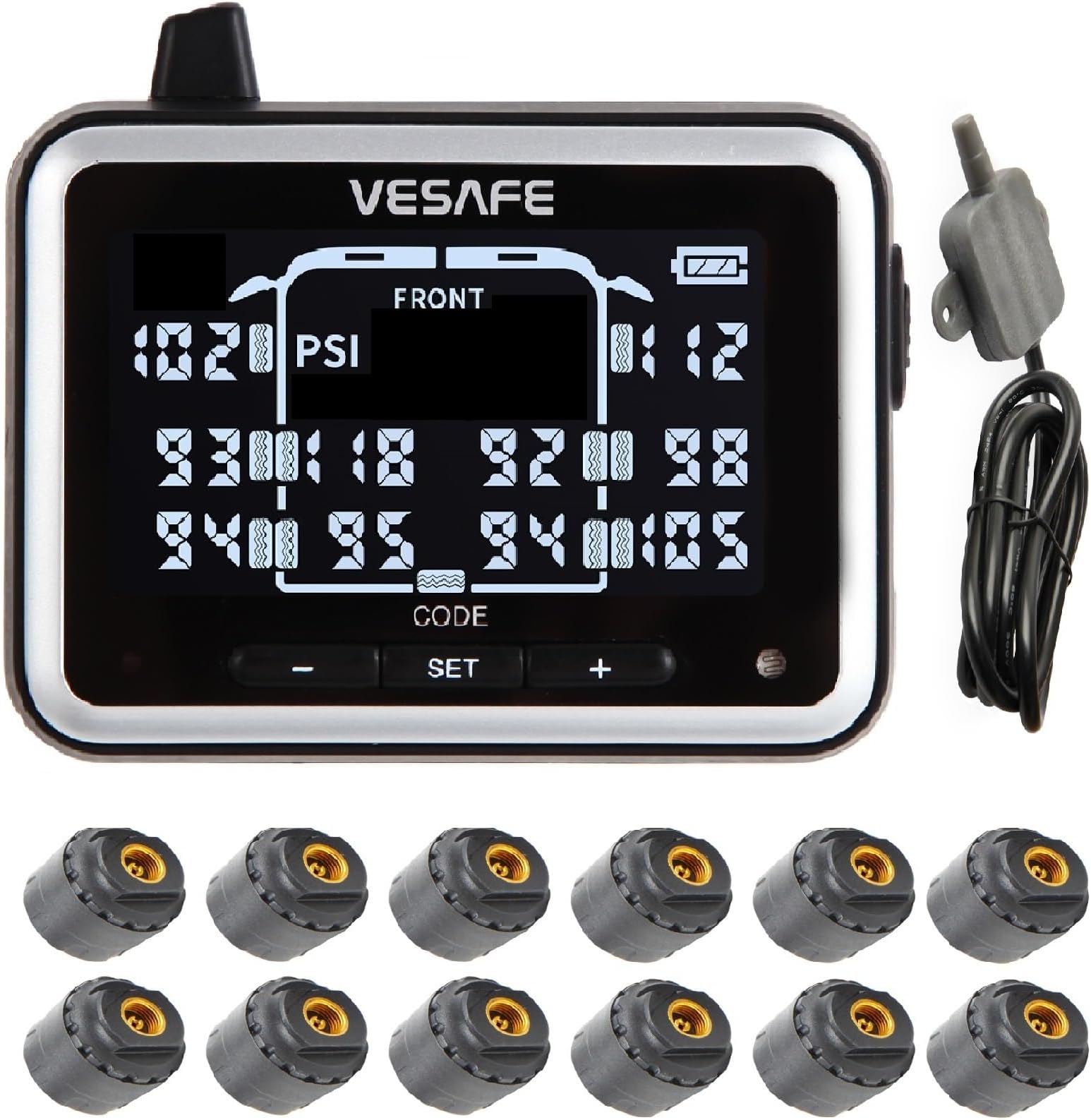Amazon.com: VESAFE TPMS, Wireless Tire Pressure Monitoring System for ...