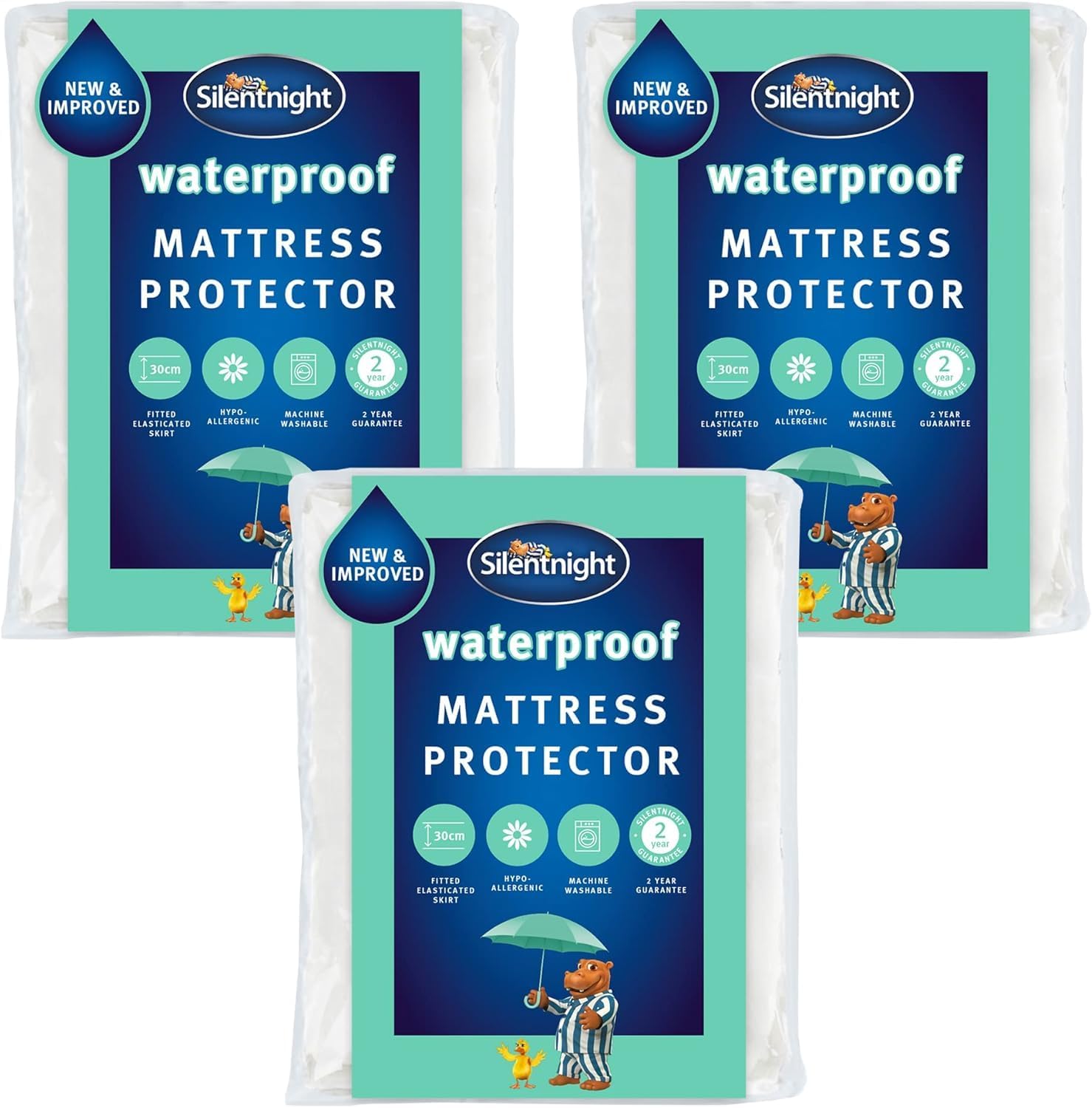 Silentnight Waterproof Mattress Protector - Single Mattress Protector ...