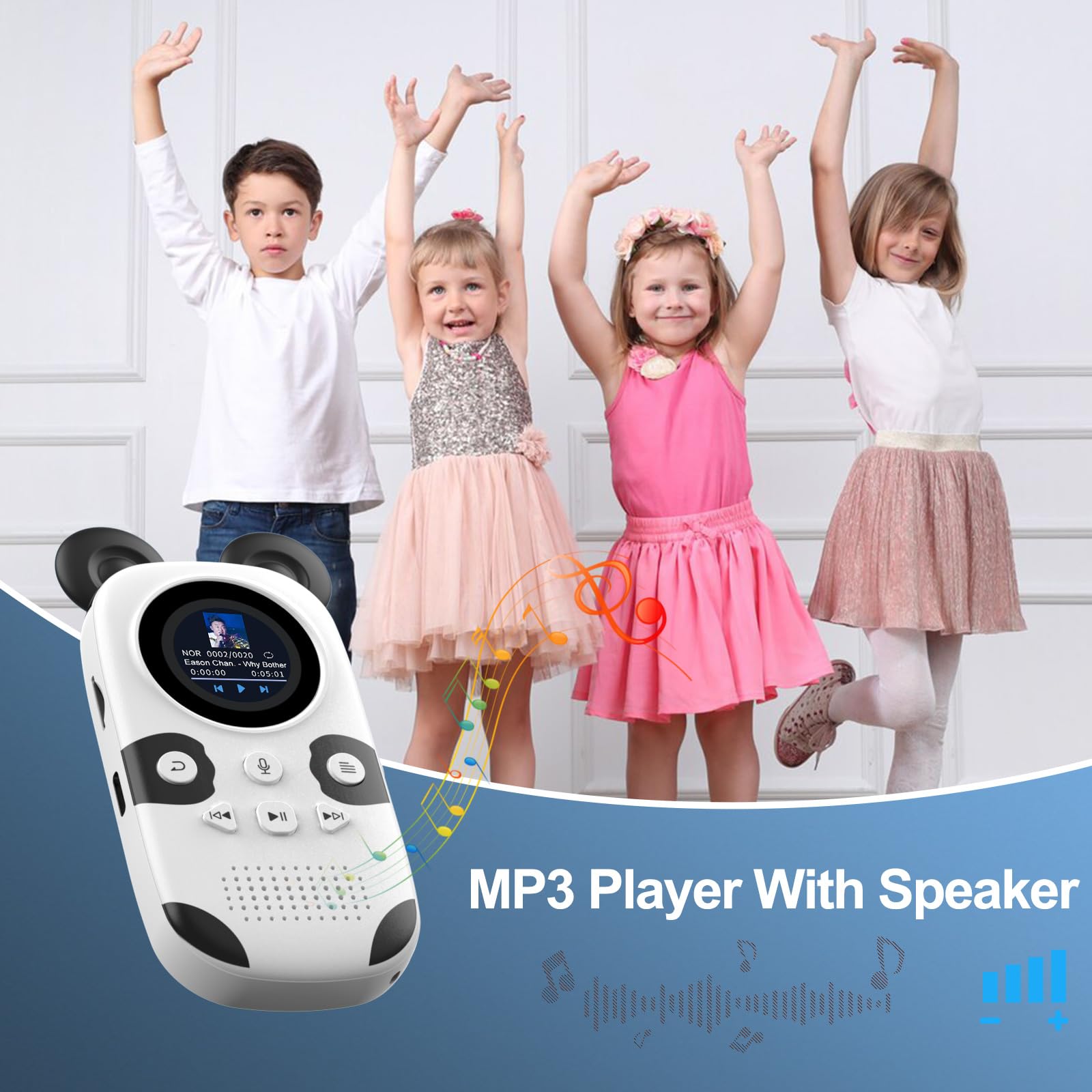 Snapklik.com : ODEJOI 64GB Bluetooth MP3 Player For Kids, White Noise ...