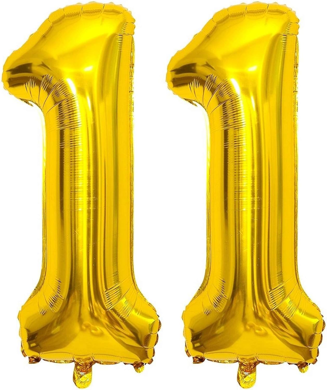 Amazon.com: Gold 11 Number Balloons, 40 Inch Giant Number 11 Balloons ...
