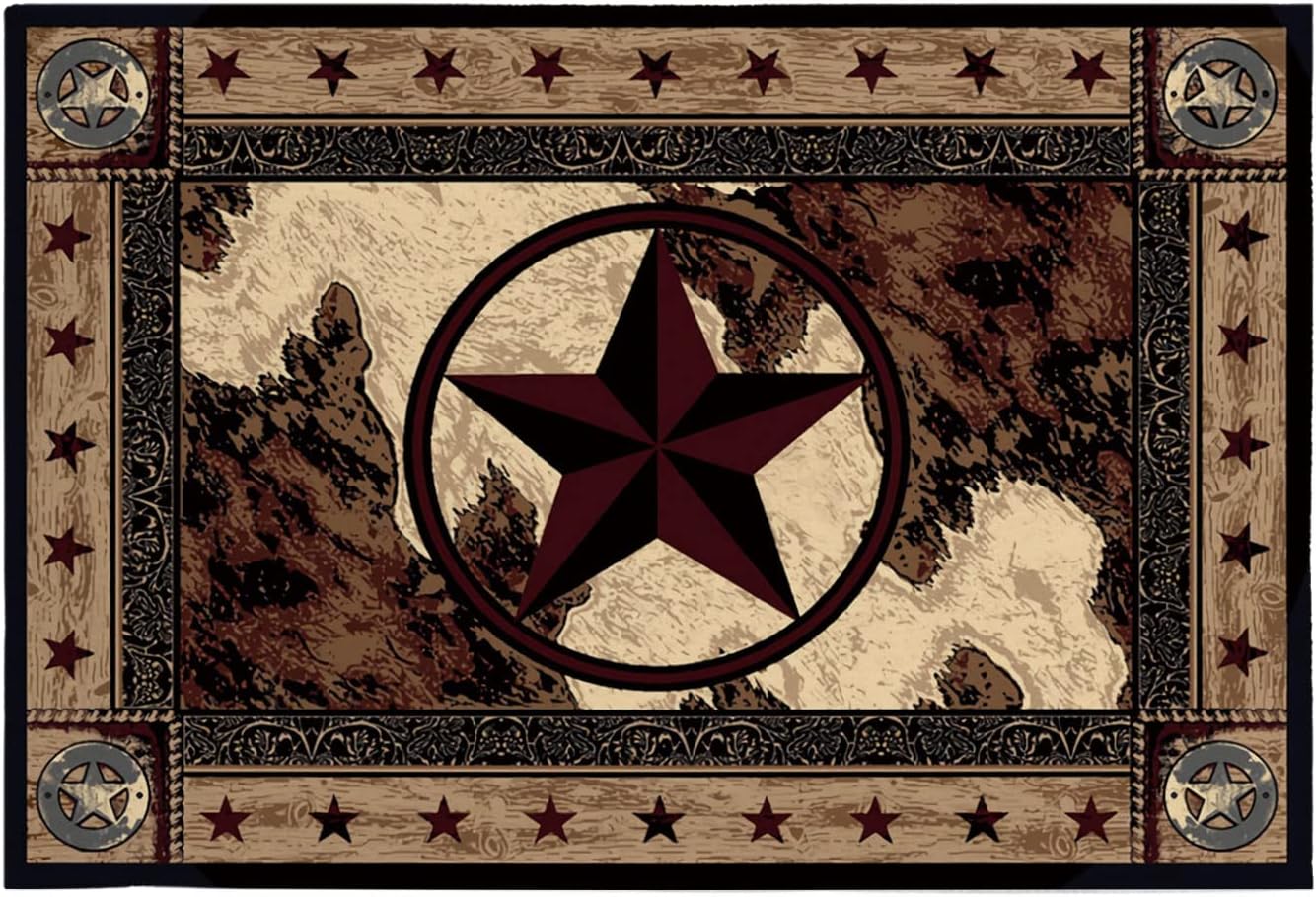 Amazon.com: Western Door Mat, Western Texas Star Front Door Mat, Soft ...