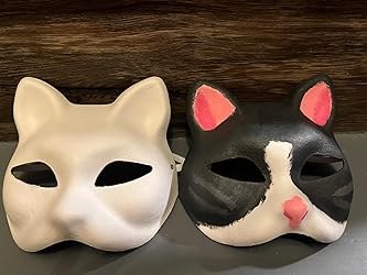 Amazon.com: Yabber Cat Masks | 10 Pack | Mask Painting for Kids | Arts ...
