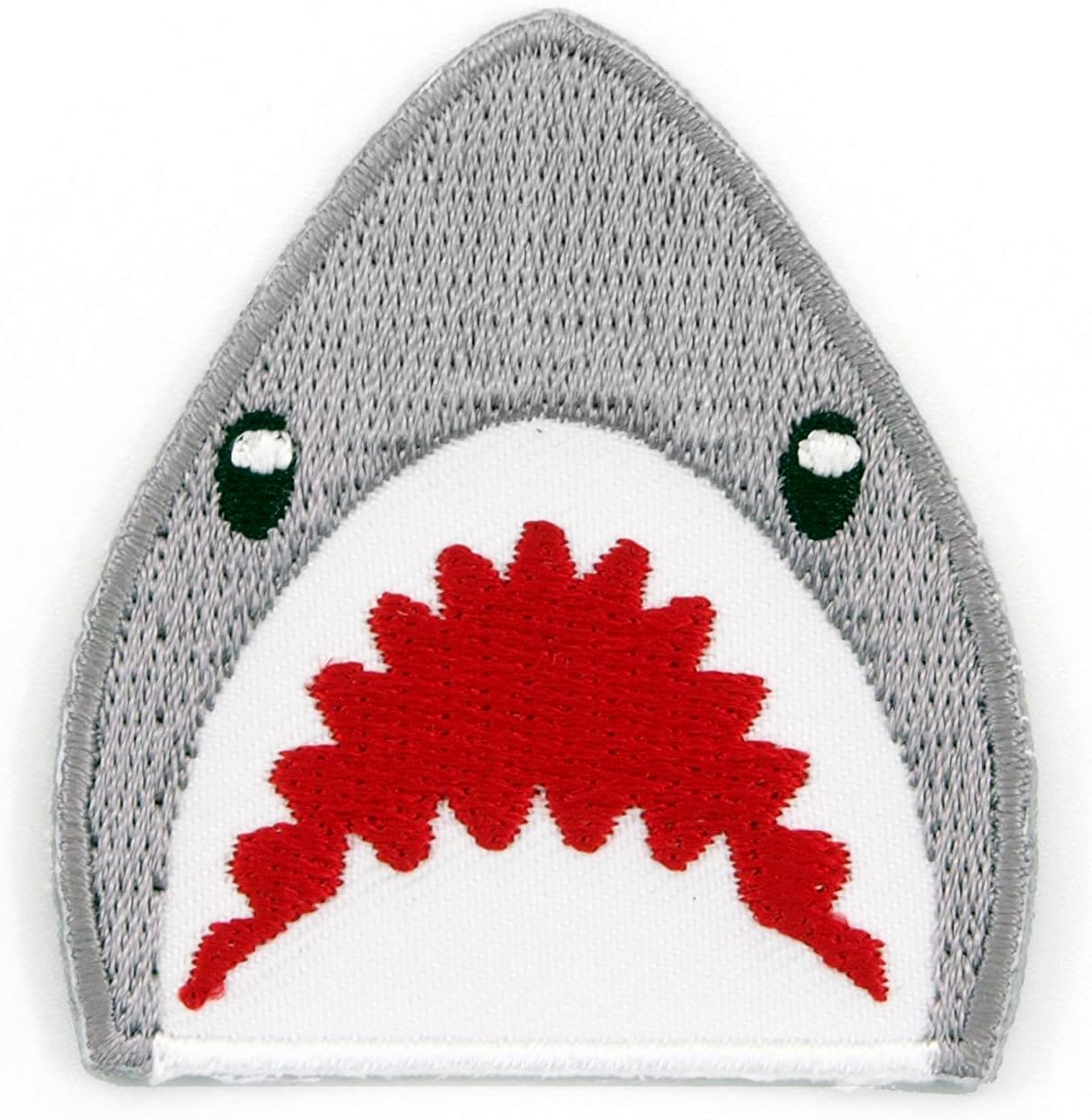 Amazon.com: 4" Great White Shark Embroidered Hook and Loop Patch : Arts ...