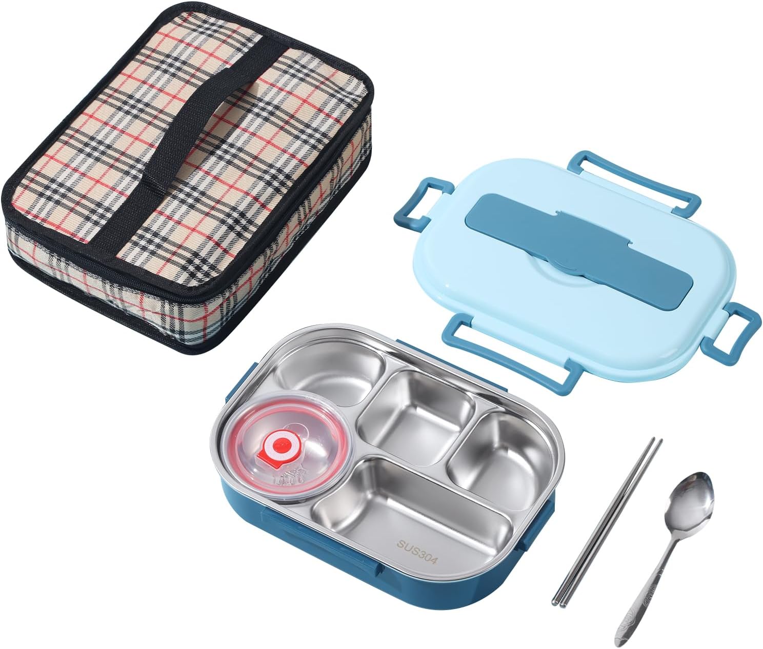 YIWUJB Portable Stainless Steel Meal Box Set With Cutlery, Sealed Soup ...