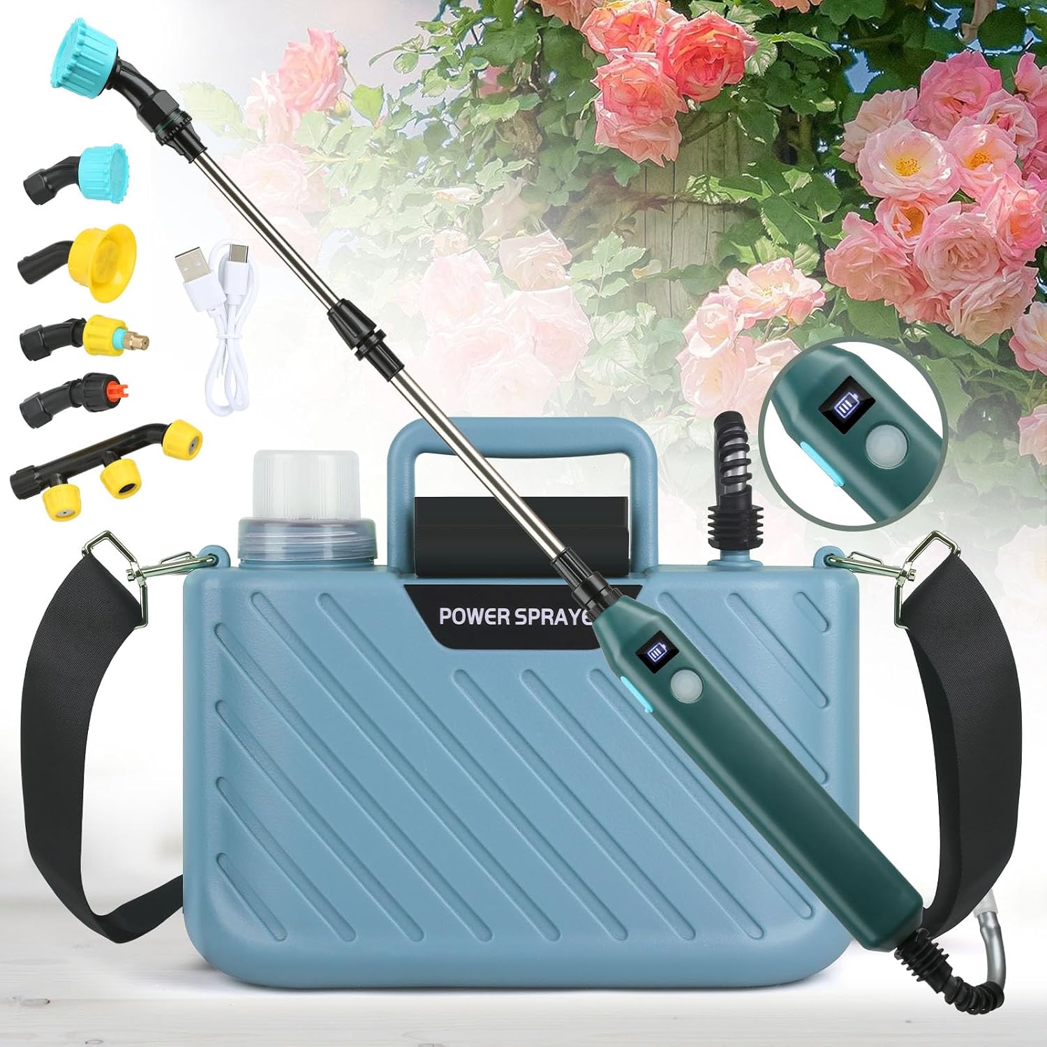Amazon.com : MOVATEK 1.35 Gallon Battery Powered Sprayer, Rechargeable ...