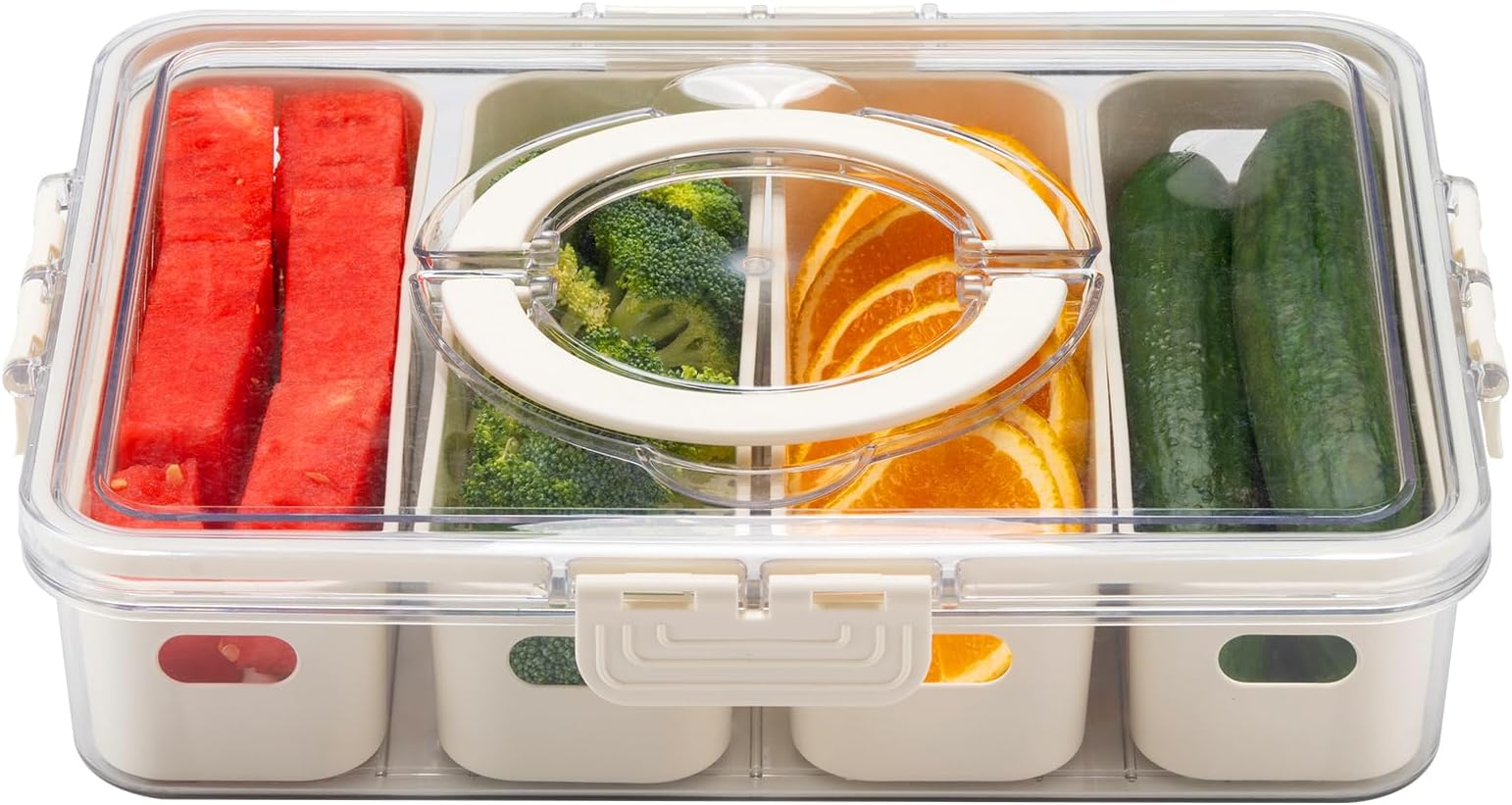 Amazon.com: loyalKBS Divided Serving Tray with Lid Snack Box Container ...