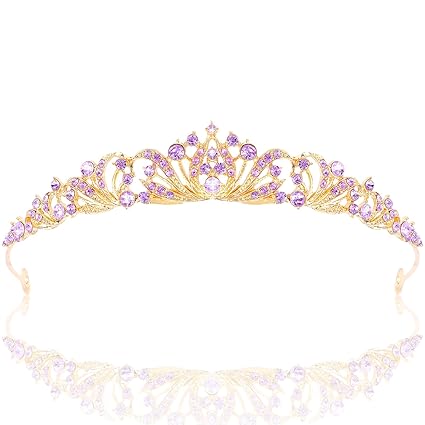 Amazon.com : TOBATOBA Purple Tiara Crowns for Women Girls Wedding Tiara ...