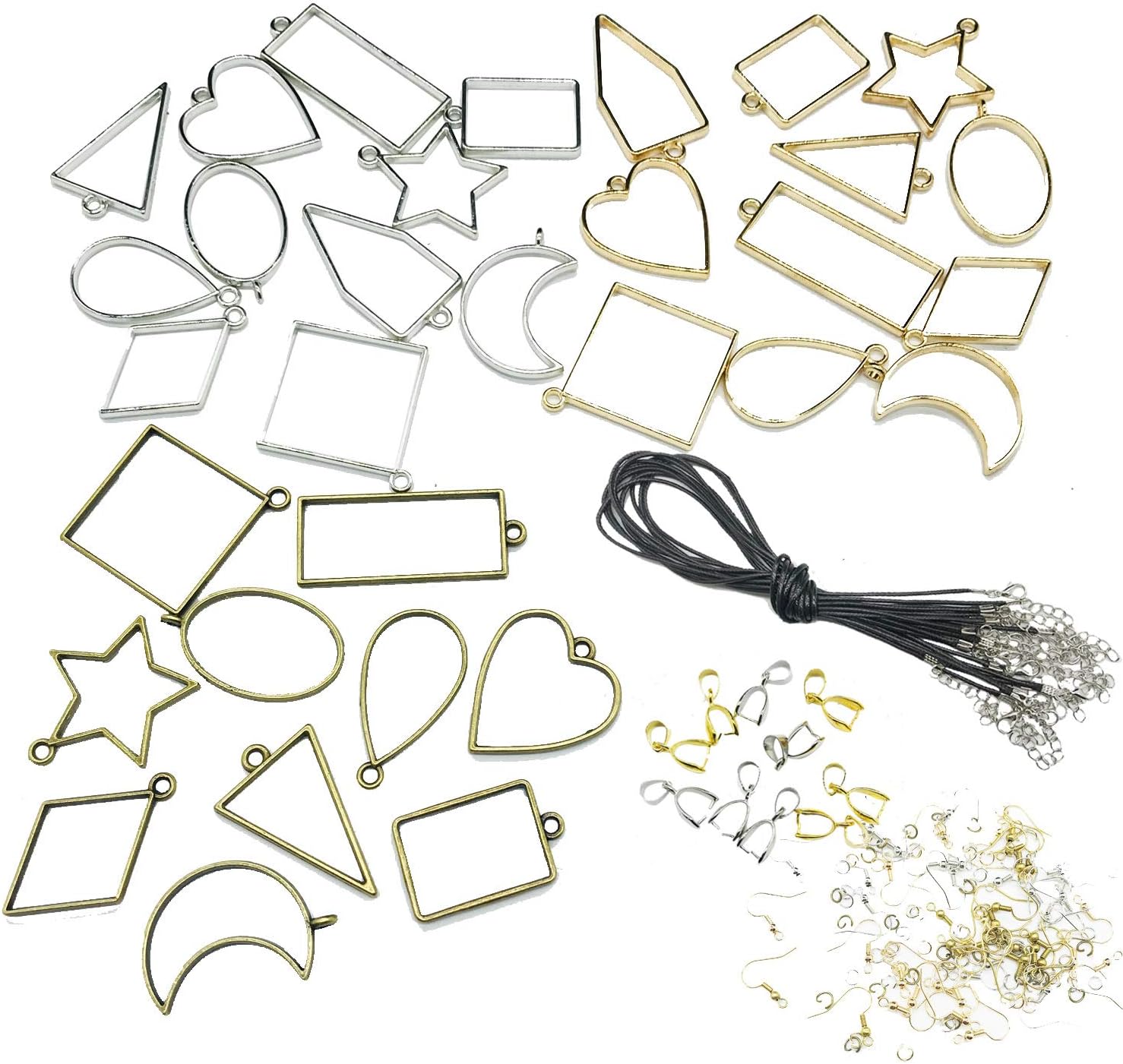 Amazon.com: Woohome 54 PCS Frame Pendants Set, 33 PCS Mixed Style Open ...