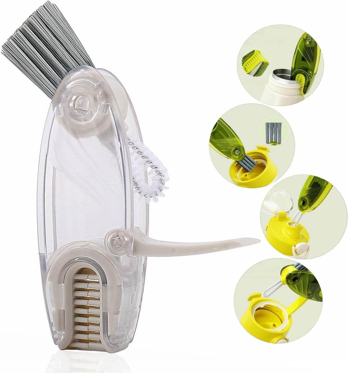 Amazon.com: 4 in 1 Cup Lid Cleaning Brush Set Multifunctional Bottle ...