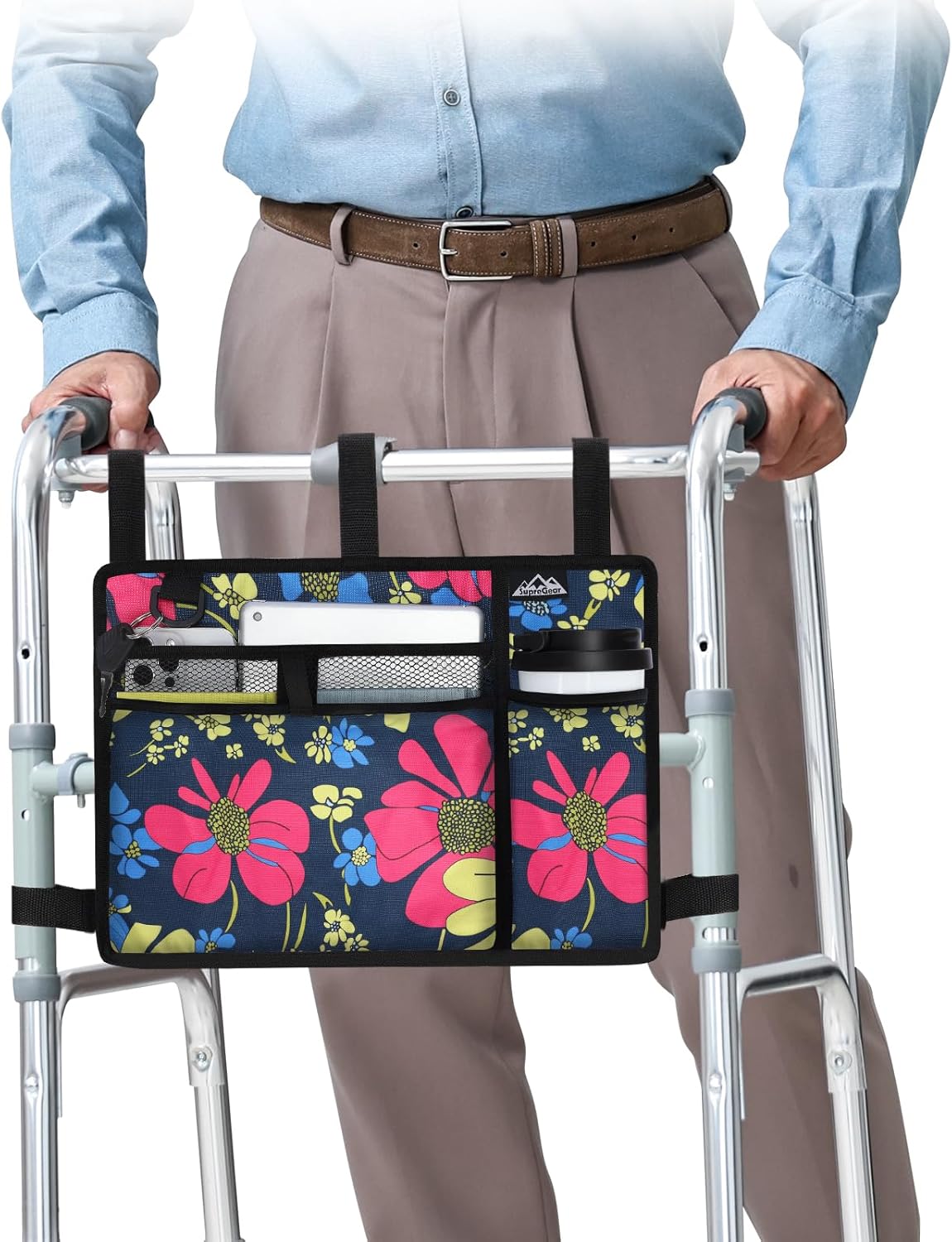 Amazon.com: supregear Walker Bag, Walker Basket w/Cup Holder, Folding ...