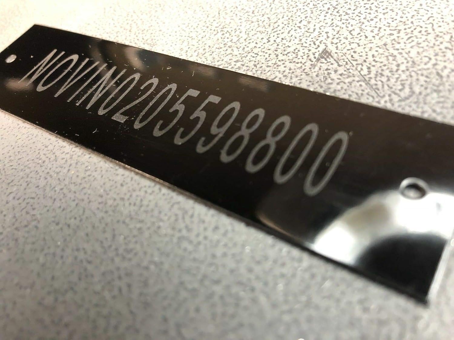 Amazon.com: ENGRAVED VIN# Serial Tag Plate Car Hot Rod Trailer Truck ...