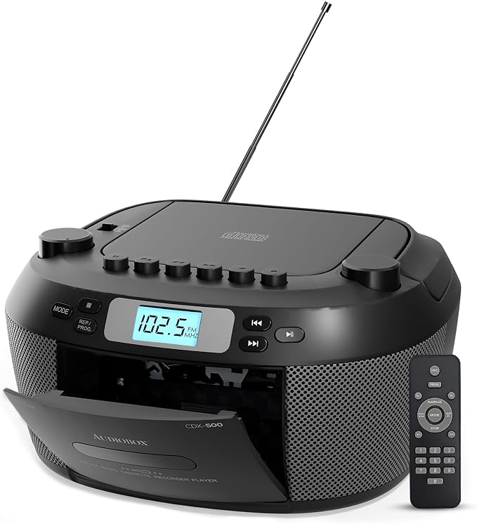 Amazon.com: Audiobox Portable CD & Cassette Player, Bluetooth 5.3 ...