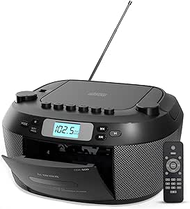 Amazon.com: Audiobox Portable CD & Cassette Player, Bluetooth 5.3 ...