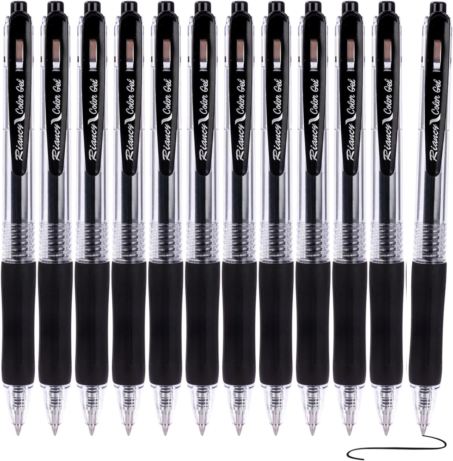 Amazon.com: RIANCY Fine Point Gel Pens, 0.5mm Tip, 12PCS Retractable ...