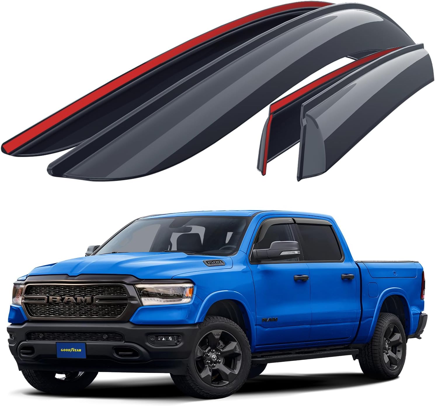 Amazon.com: Goodyear Shatterproof Side Window Deflectors for Trucks ...