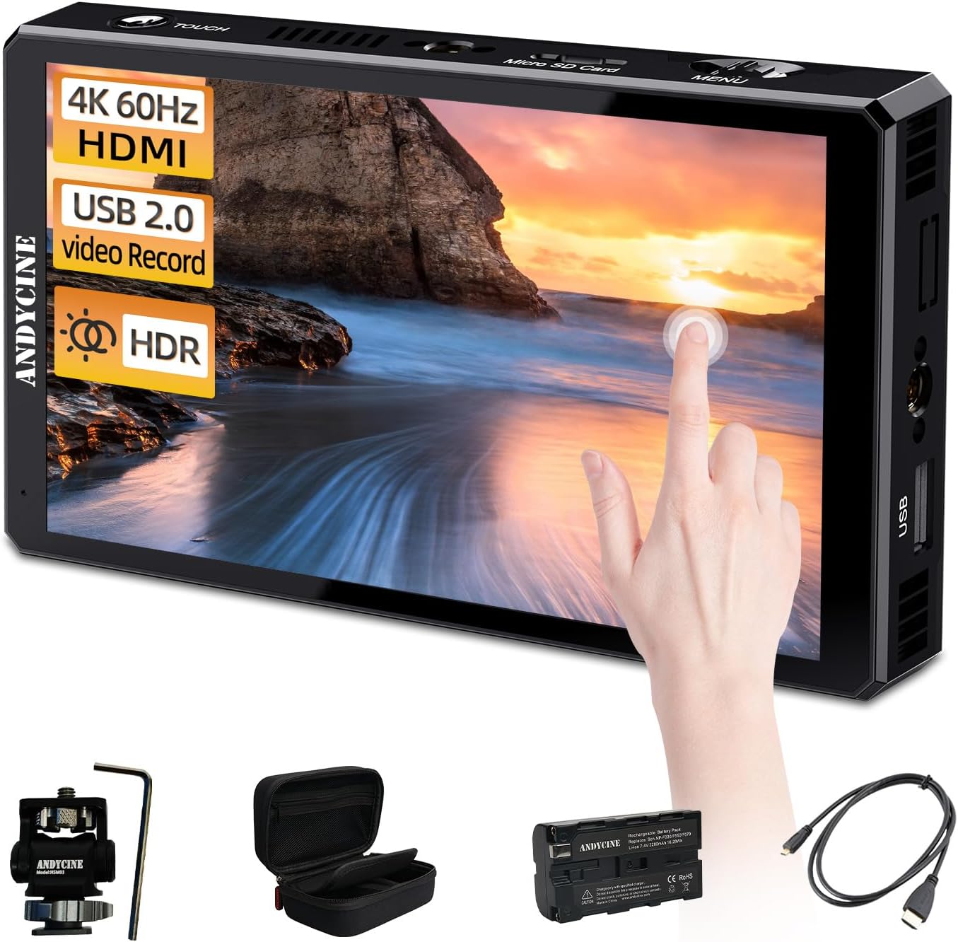 Amazon.com : ANDYCINE C6R 6 Inch Touch Screen Camera DSLR Filed Monitor ...