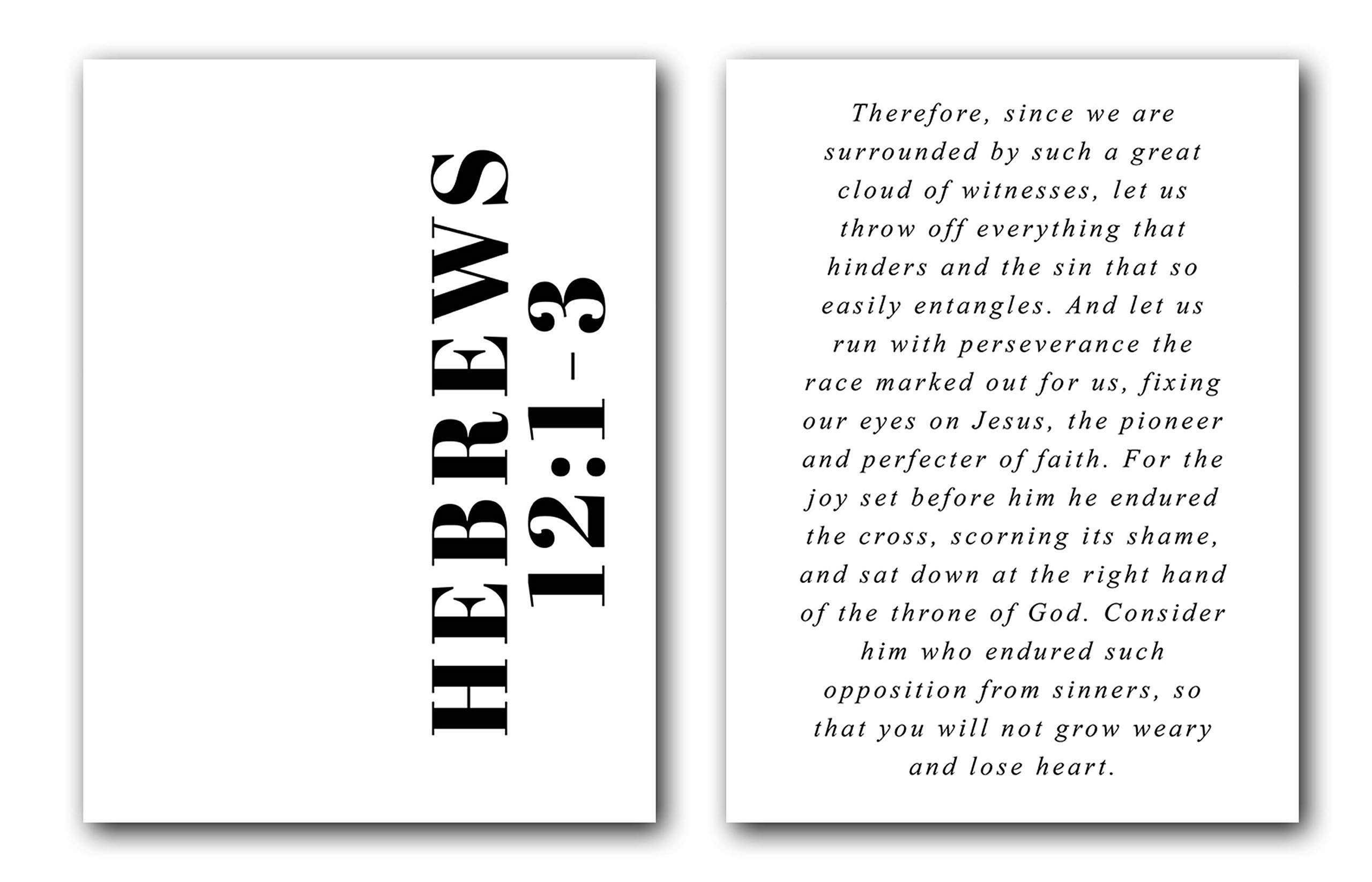 Hebrews 12 1 3 Bible Verse 11 X 14 Inches | Desertcart Seychelles