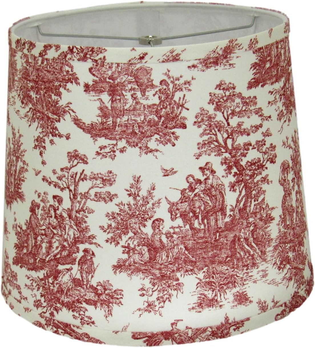 Albert Estate LTD, Red Toile Print Lamp Shade, 12",Hardback, Washer ...