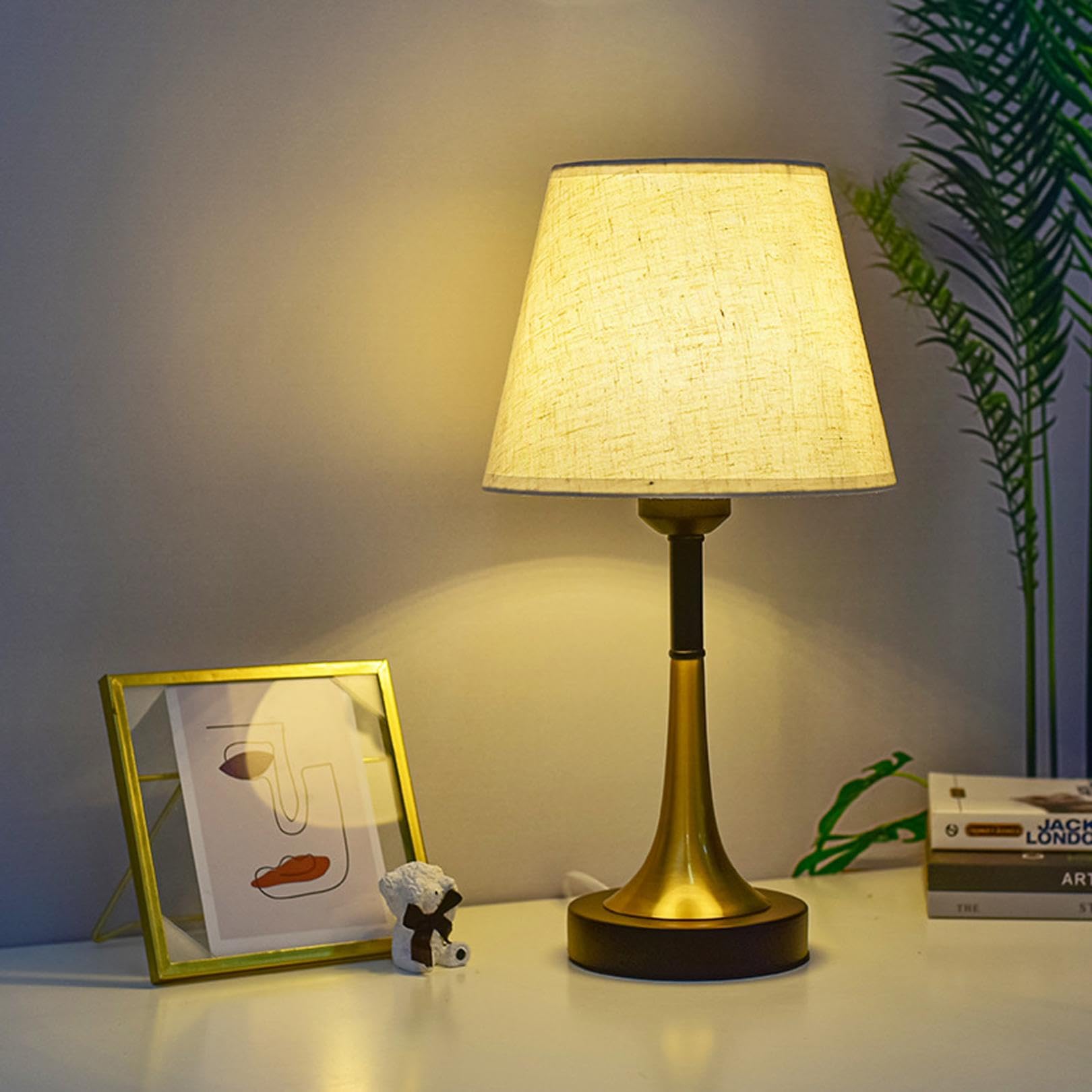 Touch Lamps for Nightstand, 3 Way Dimmable Bedside Lamp, Nightstand ...