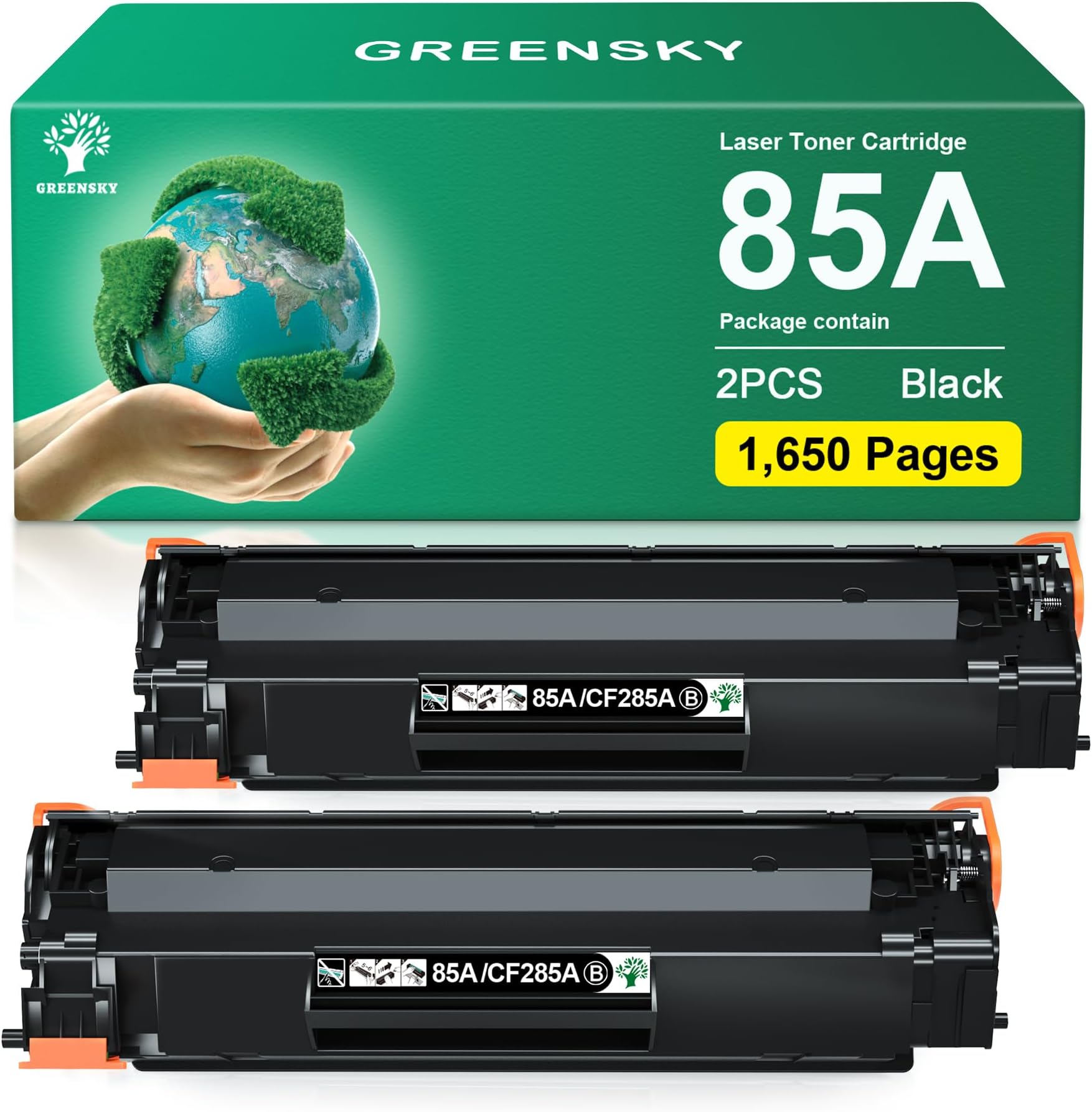 GREENSKY Compatible Toner Cartridge Replacement for HP 85A CE285A HP85A ...
