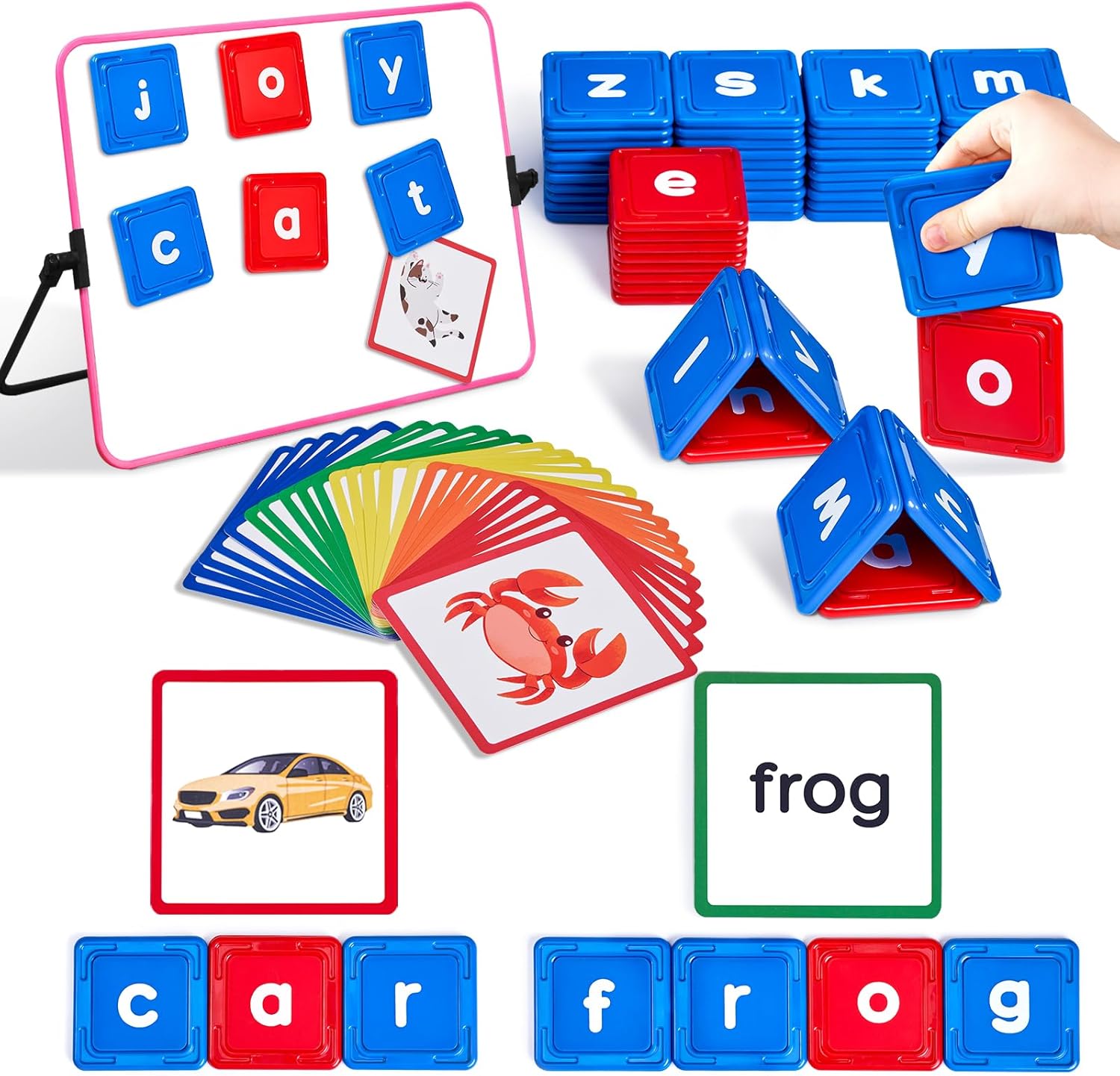 Amazon.com: JoyCat Magnetic Alphabet Letters,CVC Flash Cards for Kids ...