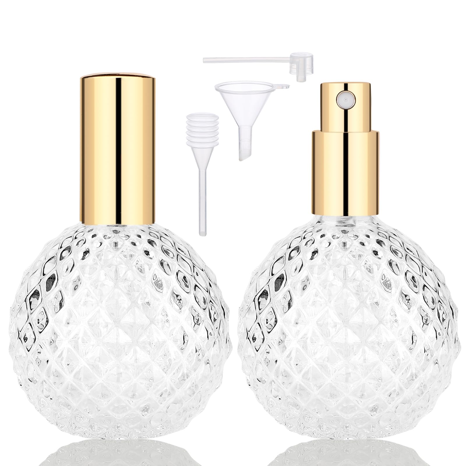 Amazon.com: Segbeauty 100ml Perfume Bottle Refillable, 2 Pack Vintage ...