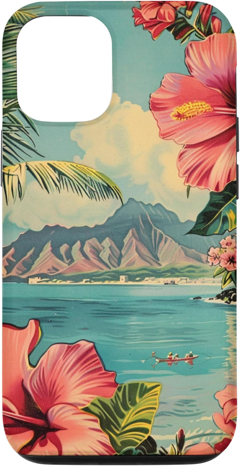 Amazon.com: iPhone 12/12 Pro Tropical Kauai Hawaii Flowers Mountain ...