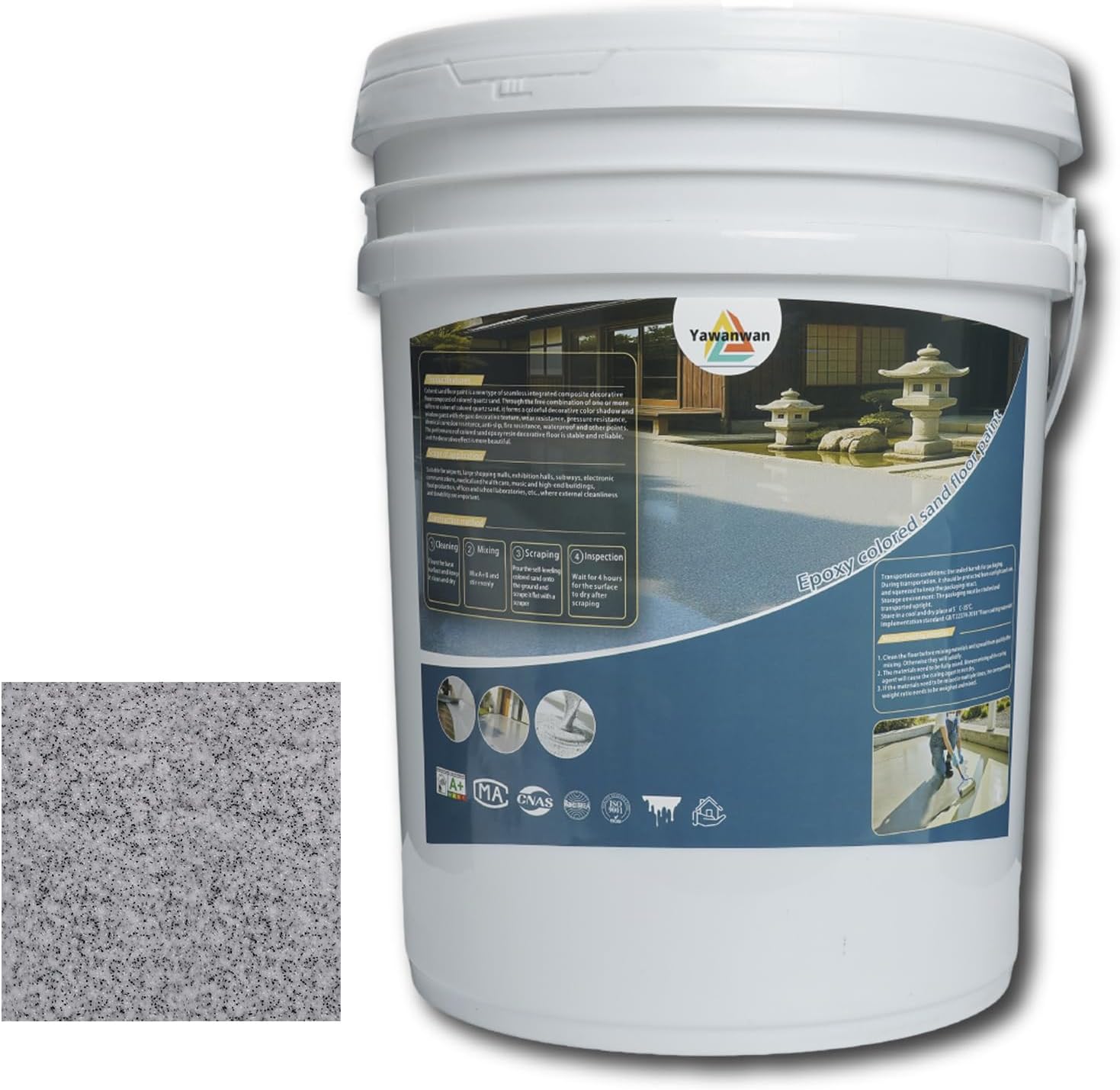 Yawanwan Self-Leveling Epoxy Colored Sand Floor Paint - Heavy Duty ...