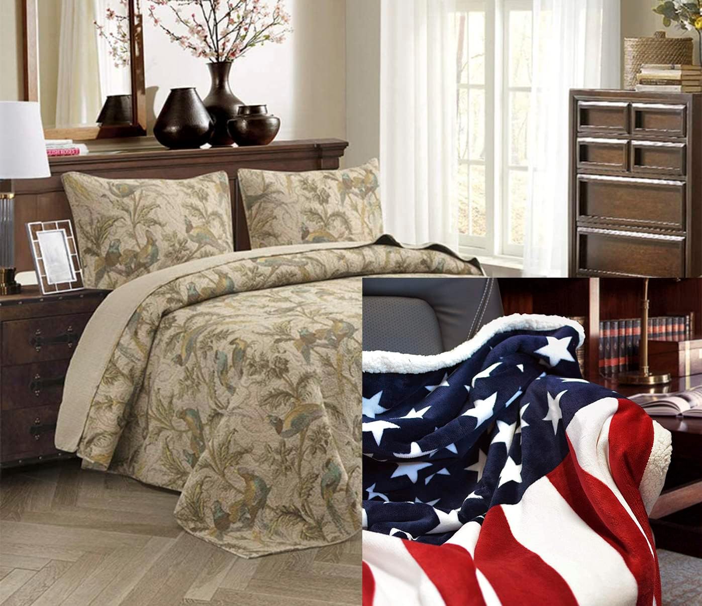 Amazon.com: Brandream Bedding American Country Quilt Comforter Sets ...