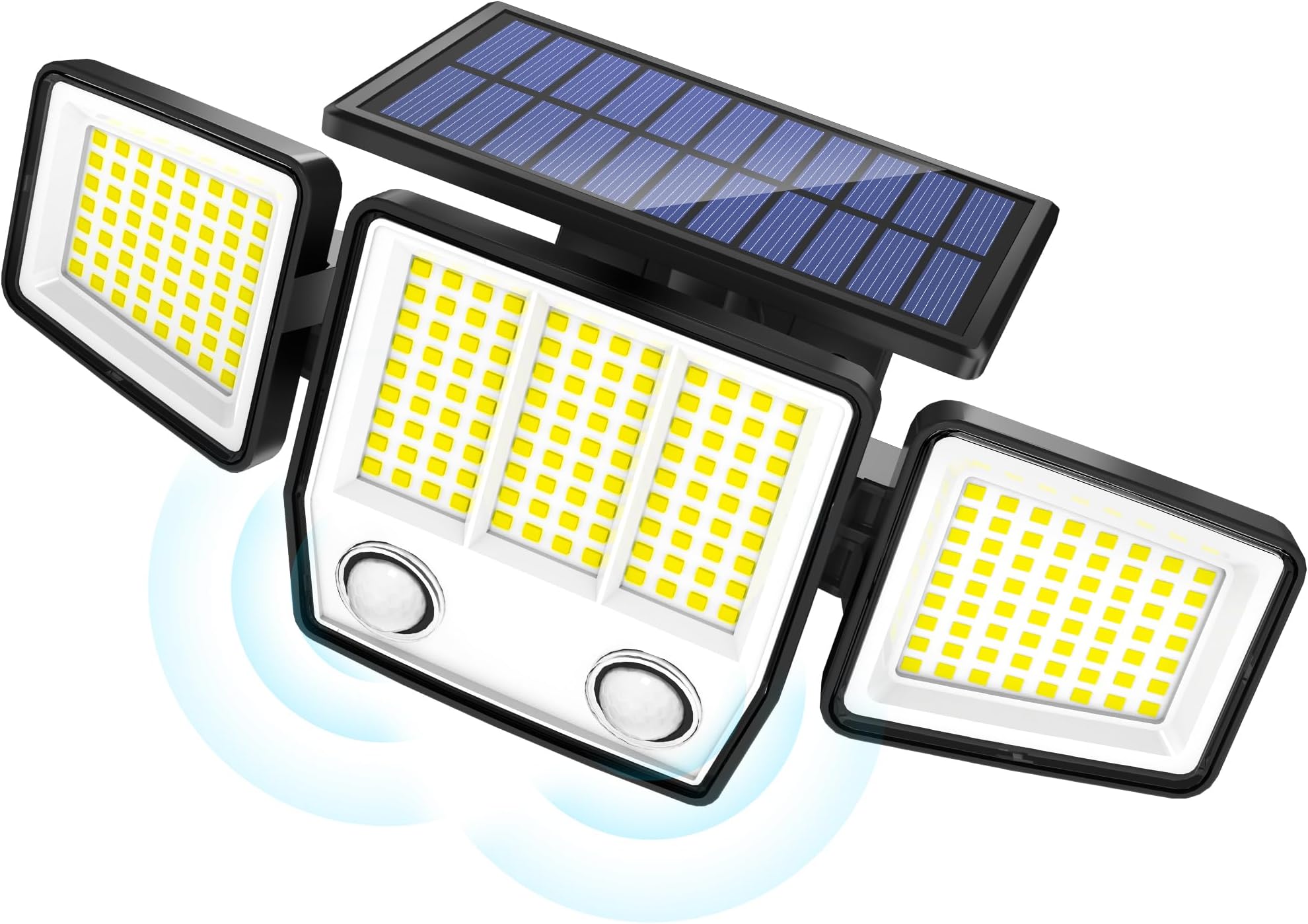 Solar Motion Sensor Outdoor Lights - 3000LM Dual PIR Motion Detector ...