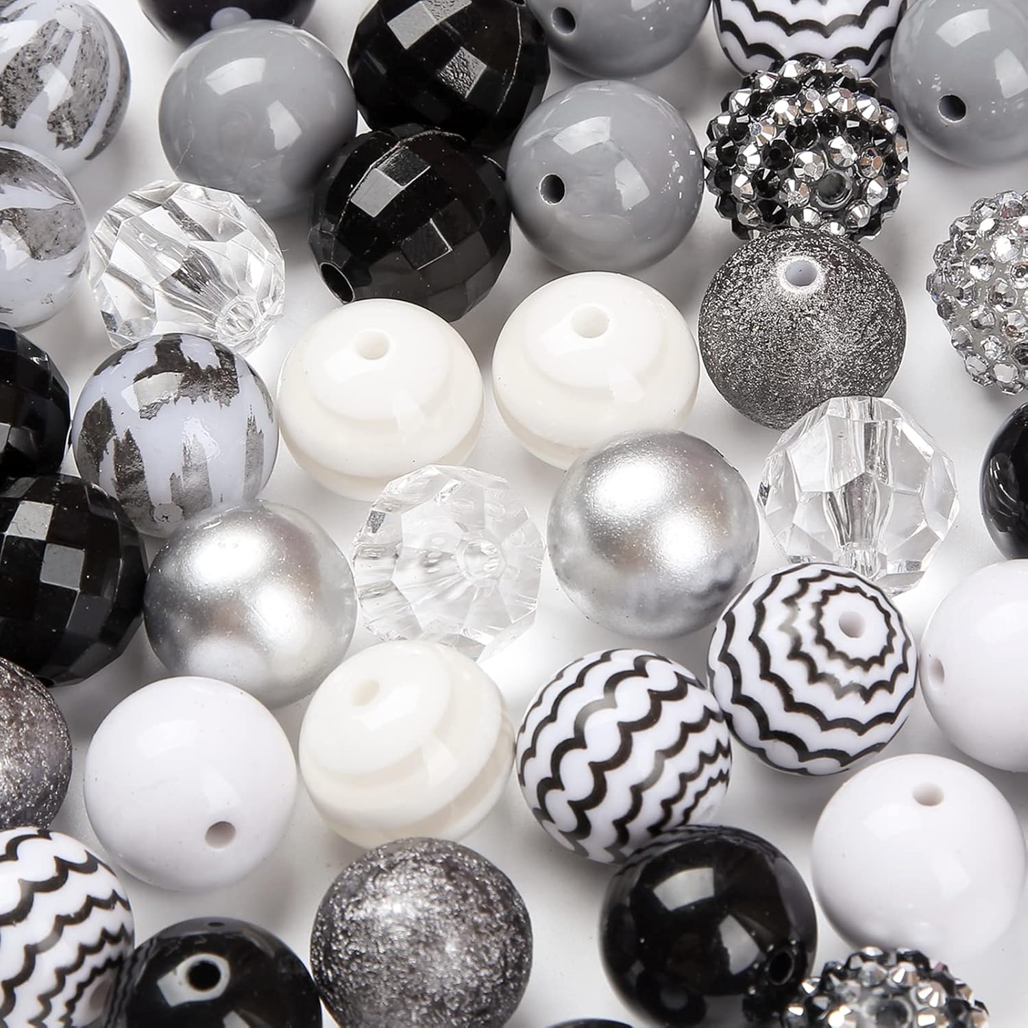 Amazon.com: ANCADN 50pcs Retro Chunky Bubblegum Beads Acrylic Beads ...