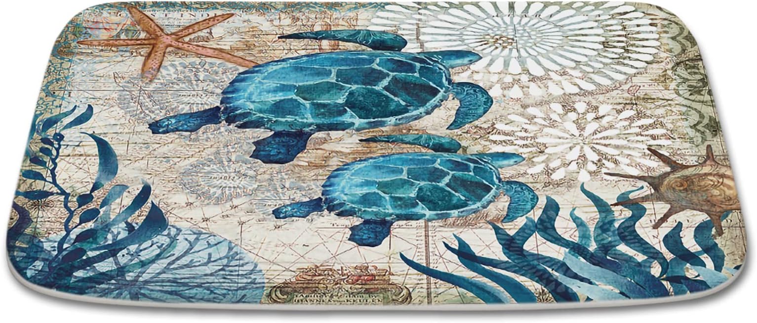 Amazon.com: Turtle Bath Mat Non-Slip Beach Bathroom Rug Cute Turtle ...