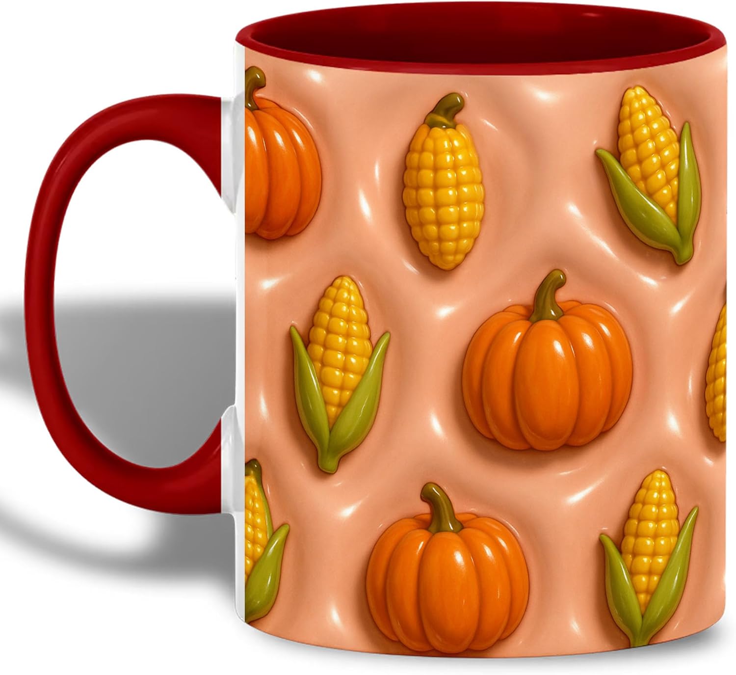 Amazon.com: 3D Pumpkin Corn Thanksgiving Mug - Embossed Autumn Pattern ...