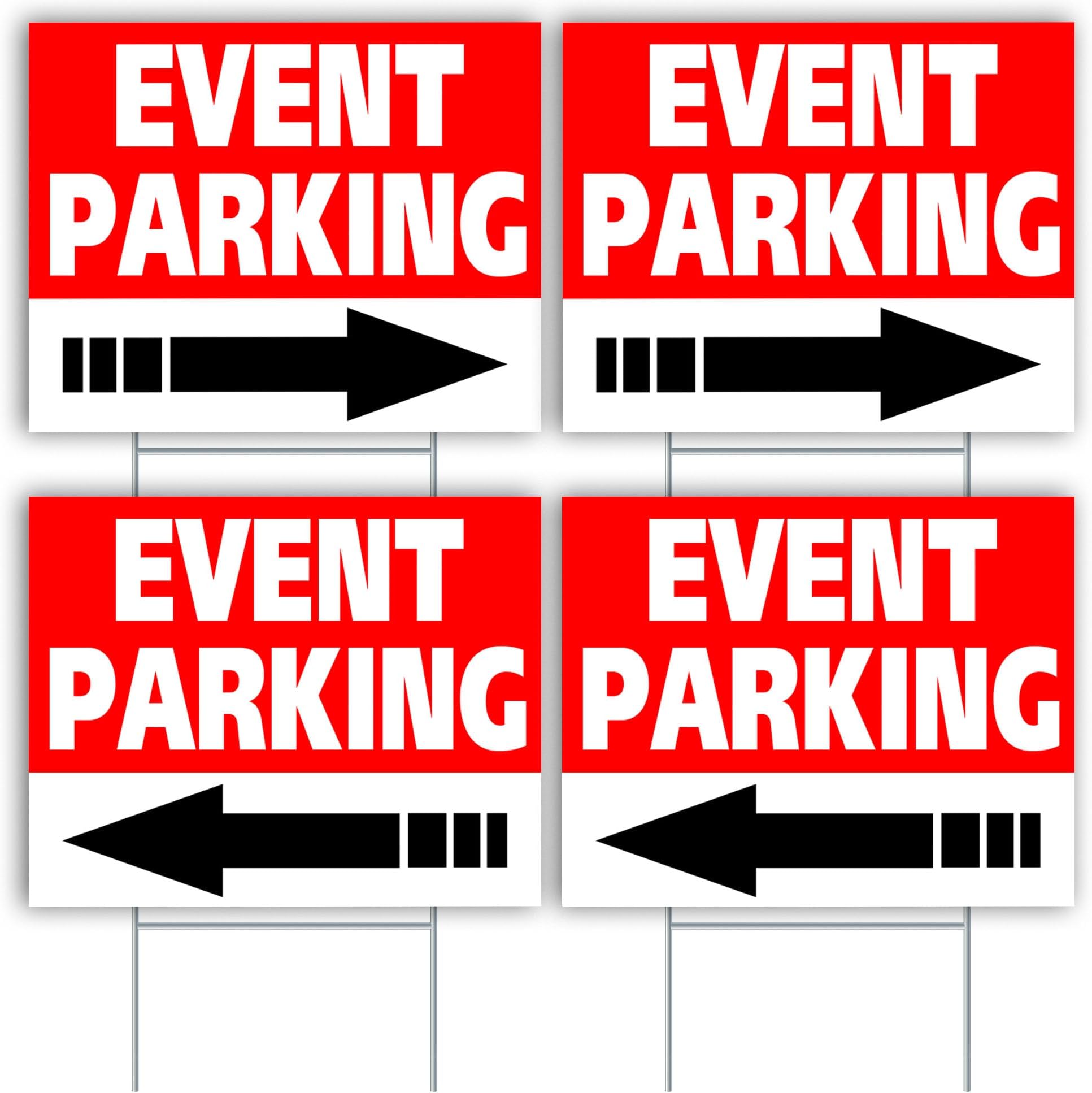 Amazon.com : 9 Pieces 16 x 12 Inches Outdoor Event Parking Signs with ...
