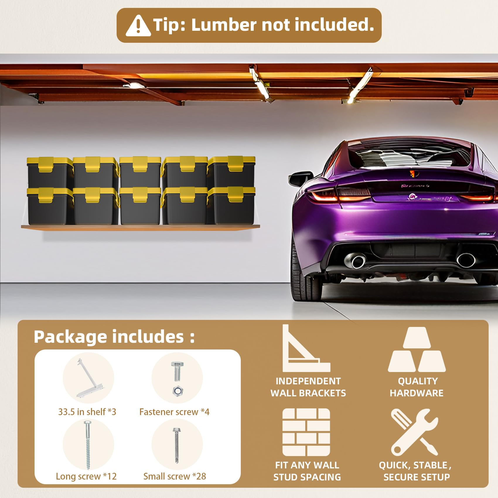 Snapklik.com : Universal Garage Storage Kit 8 Ft Universal Garage ...