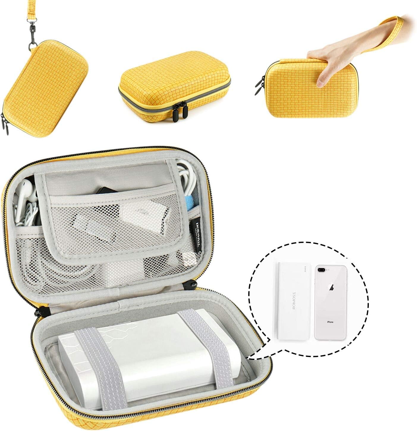 Amazon.com: Travel Cable Cord Charger Case Pouch - 7.9 Inch Electronics ...