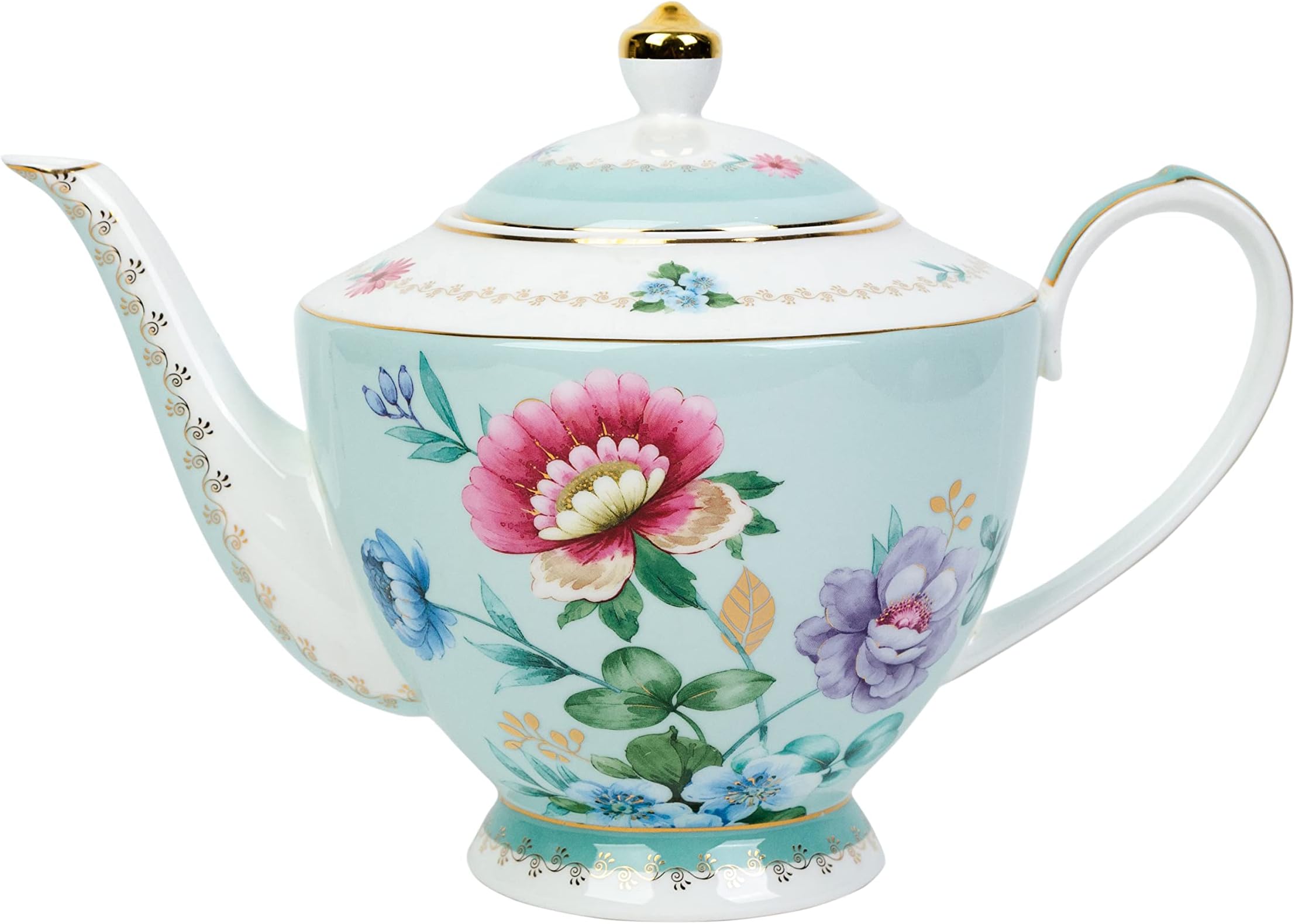 Amazon.com | Gracie China, Heirloom Collection, 32-Ounce Teapot, White ...