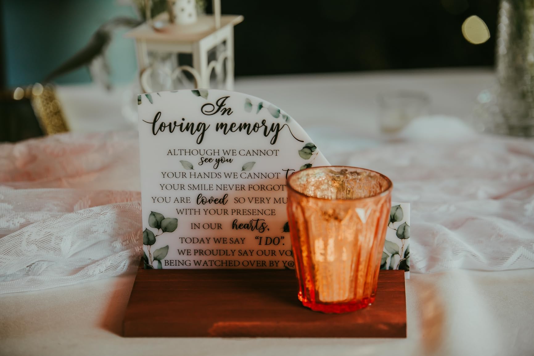 Amazon.com: Kigley Memorial Table Sign for Wedding Christmas, Set of 3 ...