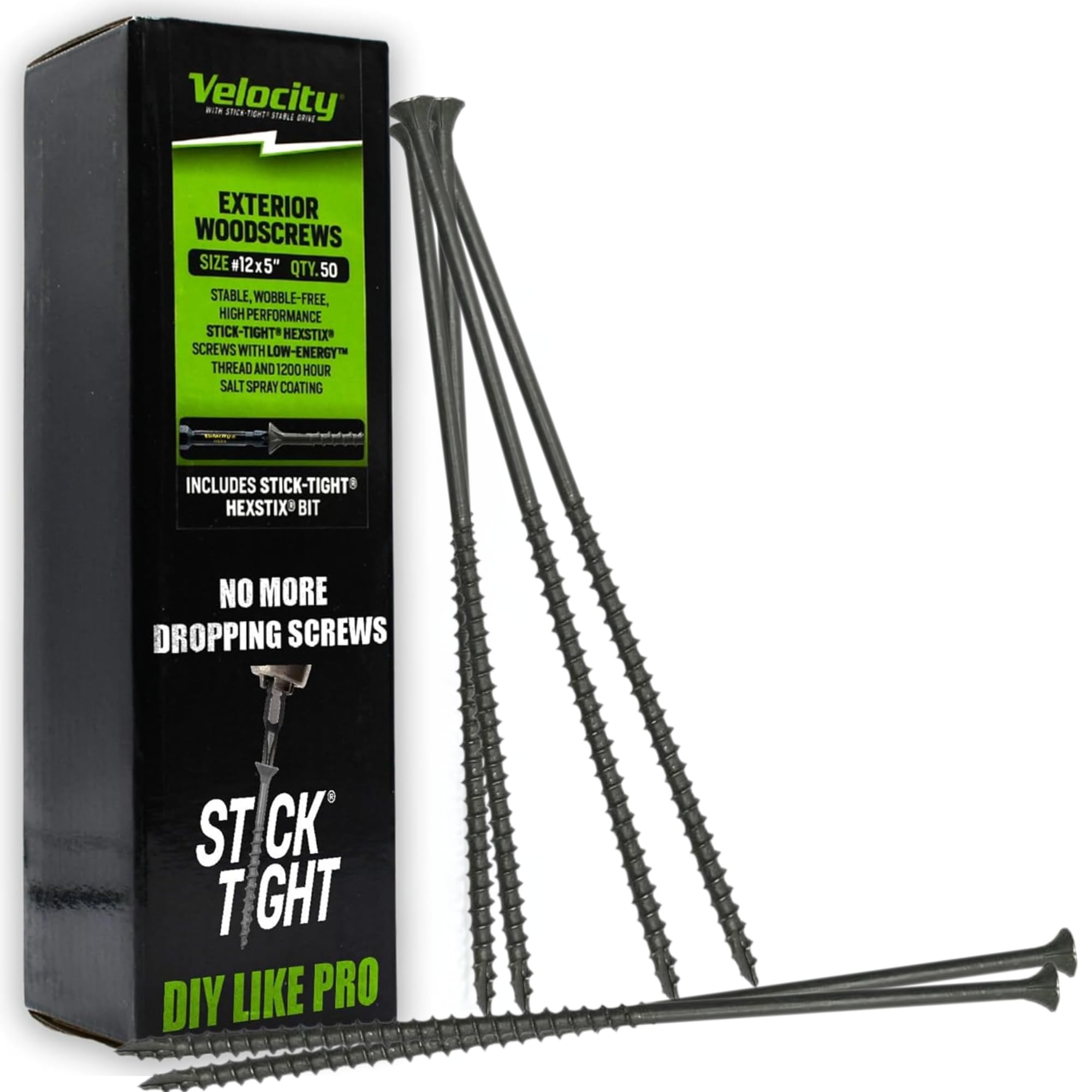 Velocity Long Length Exterior 5 Inch Wood Screws - T25 Torx Bits (Size ...