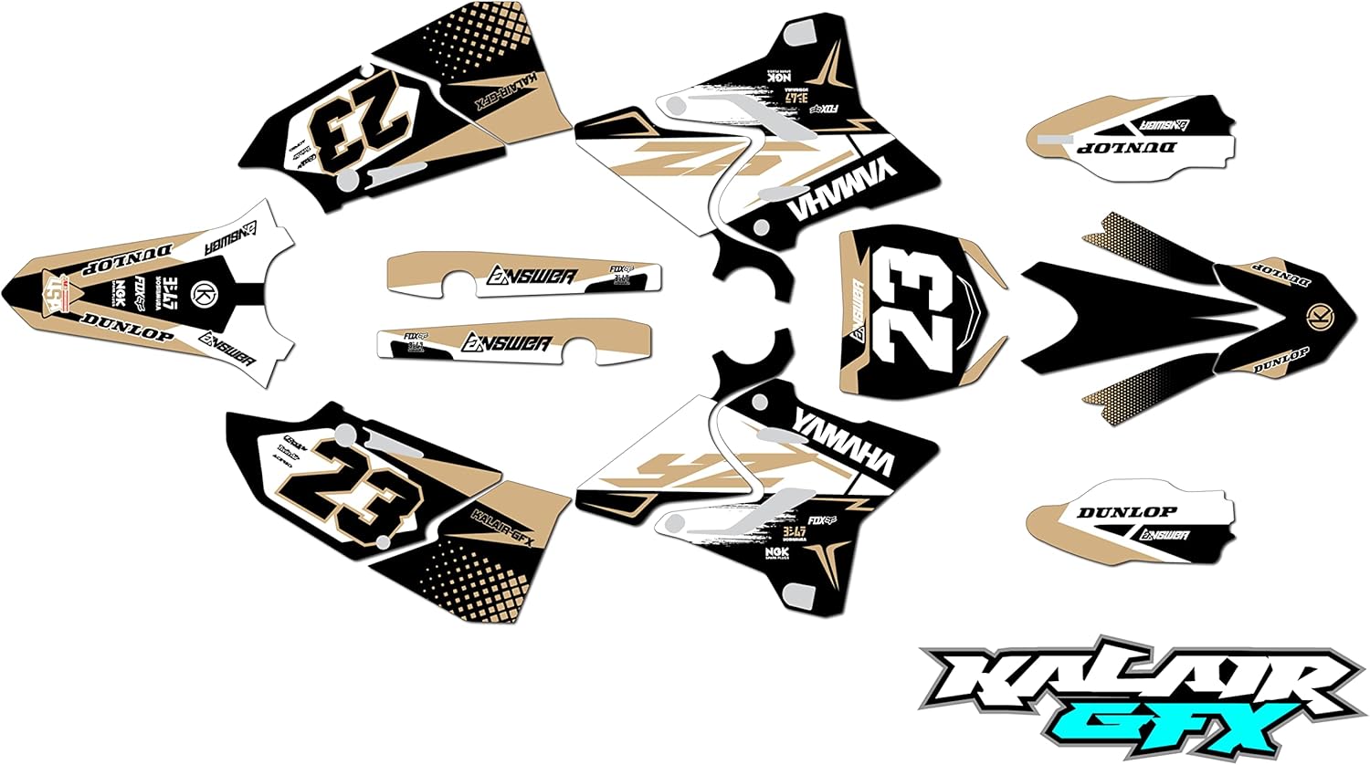 Amazon.com: Kalair GFX Graphics Kit for Yamaha YZ 125 (2015-2021 ...