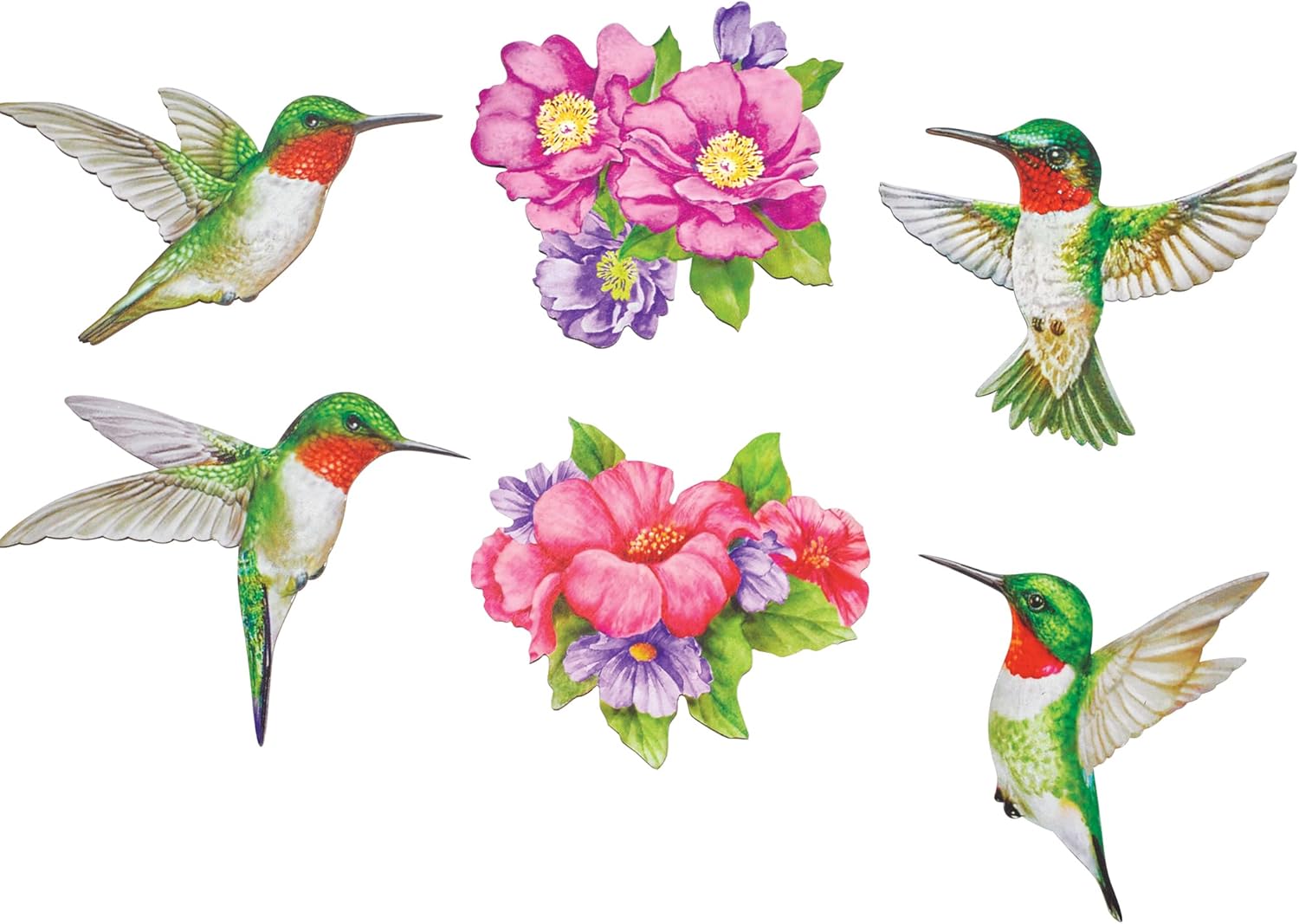 Amazon.com: Collections Etc Hummingbirds & Flowers Kitchen Refrigerator ...