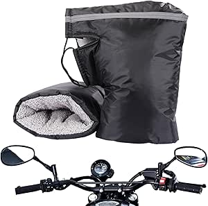 Motorbike Handlebar Gloves Winter Warmer Hand Covers, Waterproof ...
